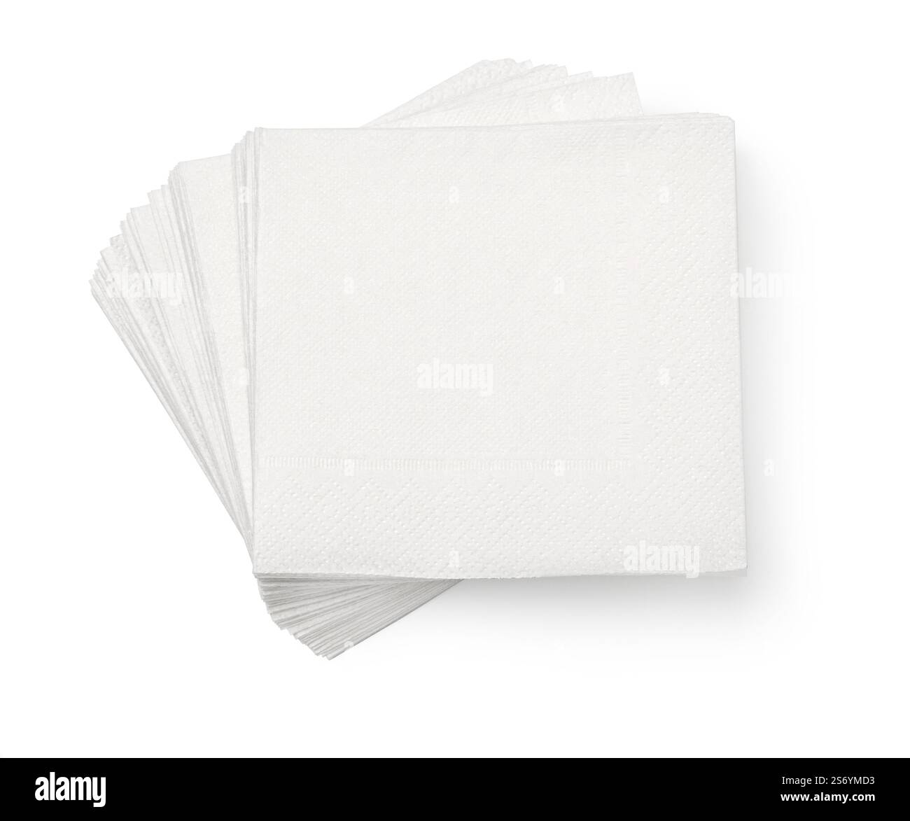 Blank paper napkin isolated on white background with clipping path ...