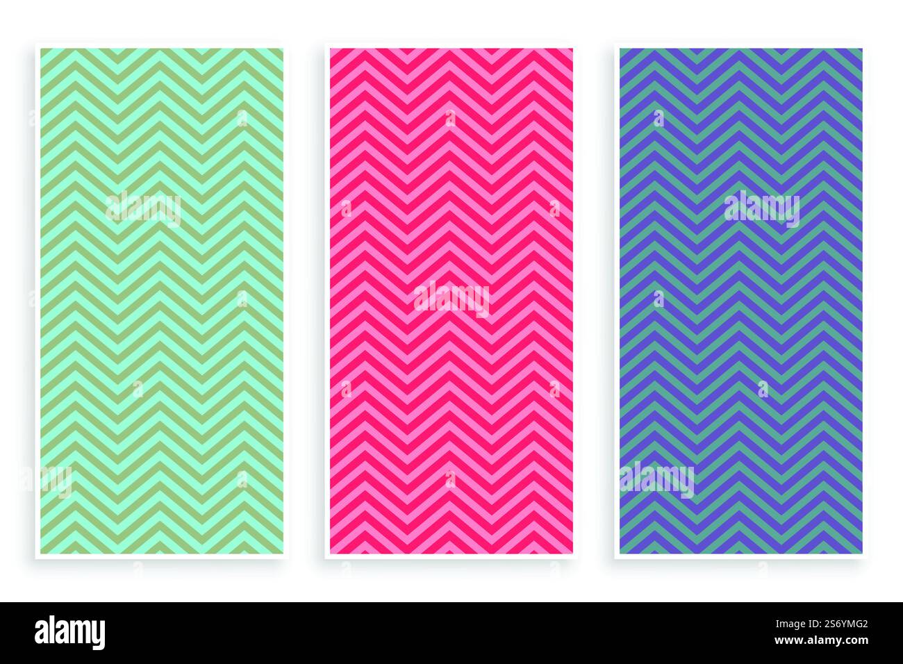 chevron zig zag pattern set of three Stock Vector Image & Art - Alamy