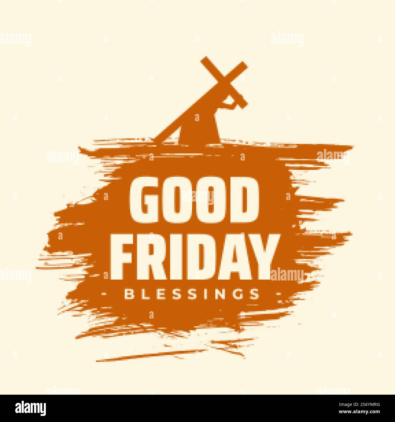 good friday blessings background with jesus carrying cross Stock Vector ...