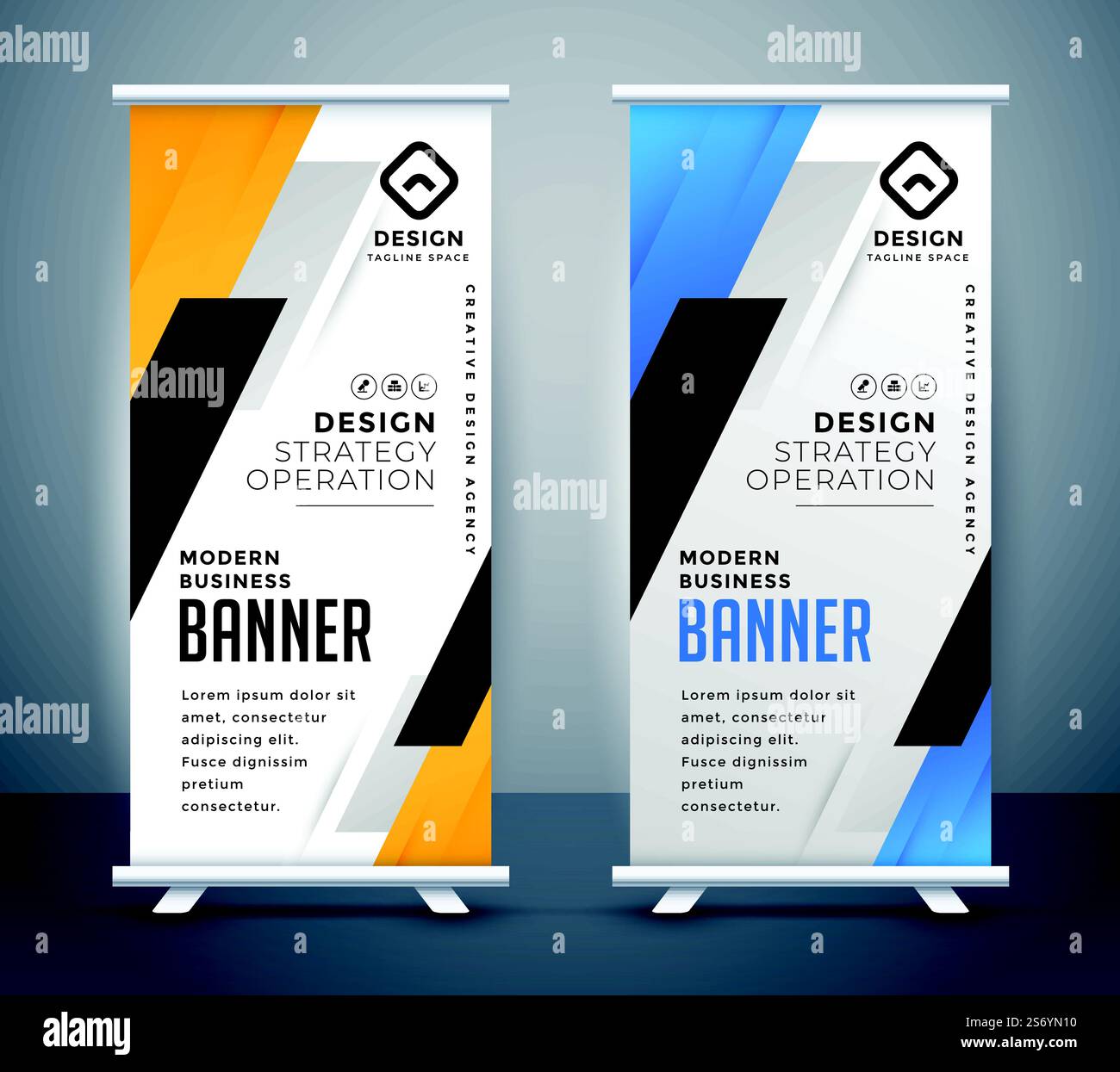 roll up banner stand design set Stock Vector Image & Art - Alamy