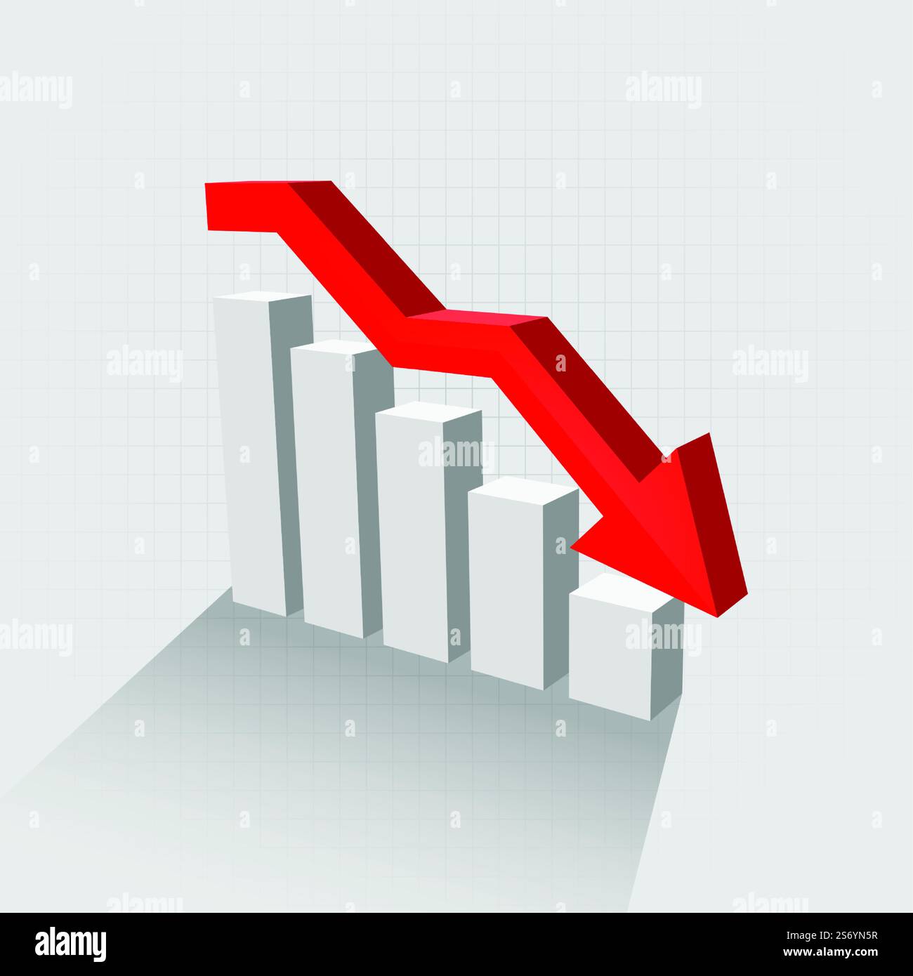 stock market decline downfall red falling arrow Stock Vector Image ...