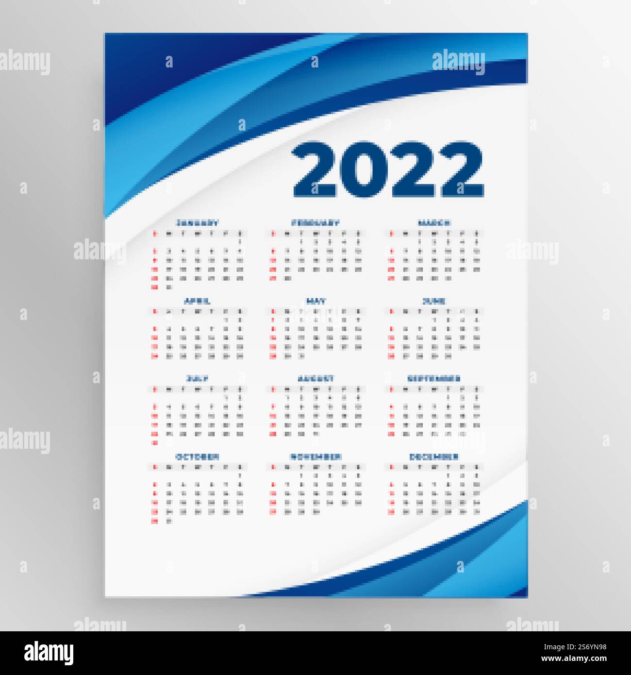modern 2022 calendar design template Stock Vector Image & Art - Alamy