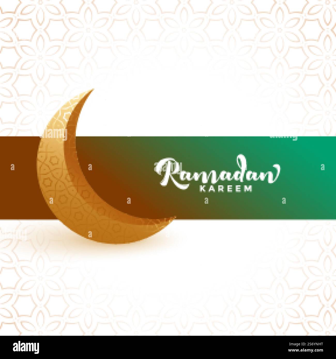 ramadan kareem fasting month greeting with crescent moon Stock Vector ...