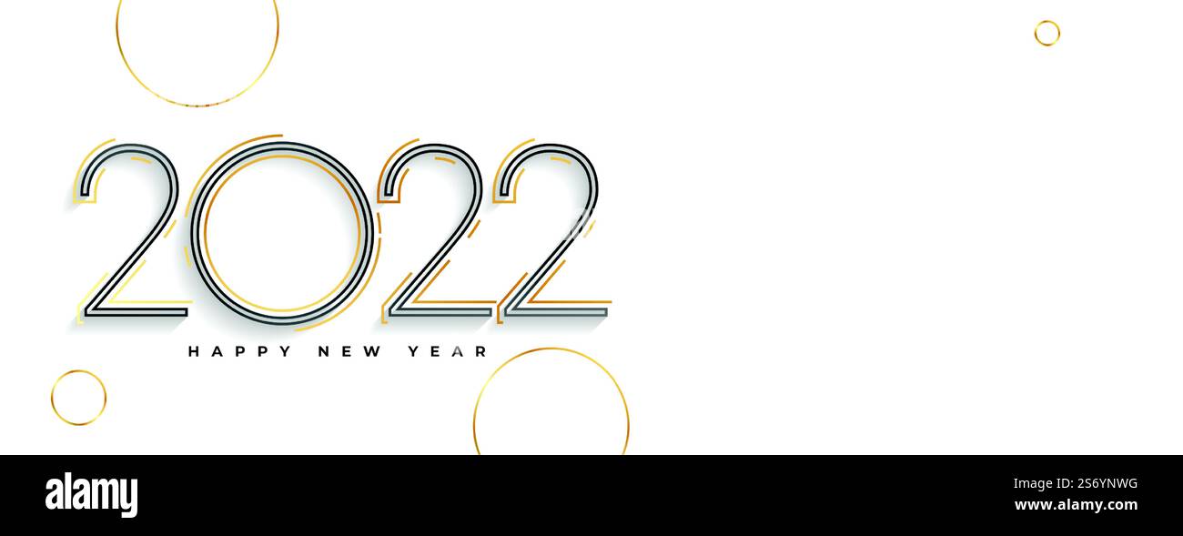 stylish 2022 line style minimal simple banner design Stock Vector Image ...