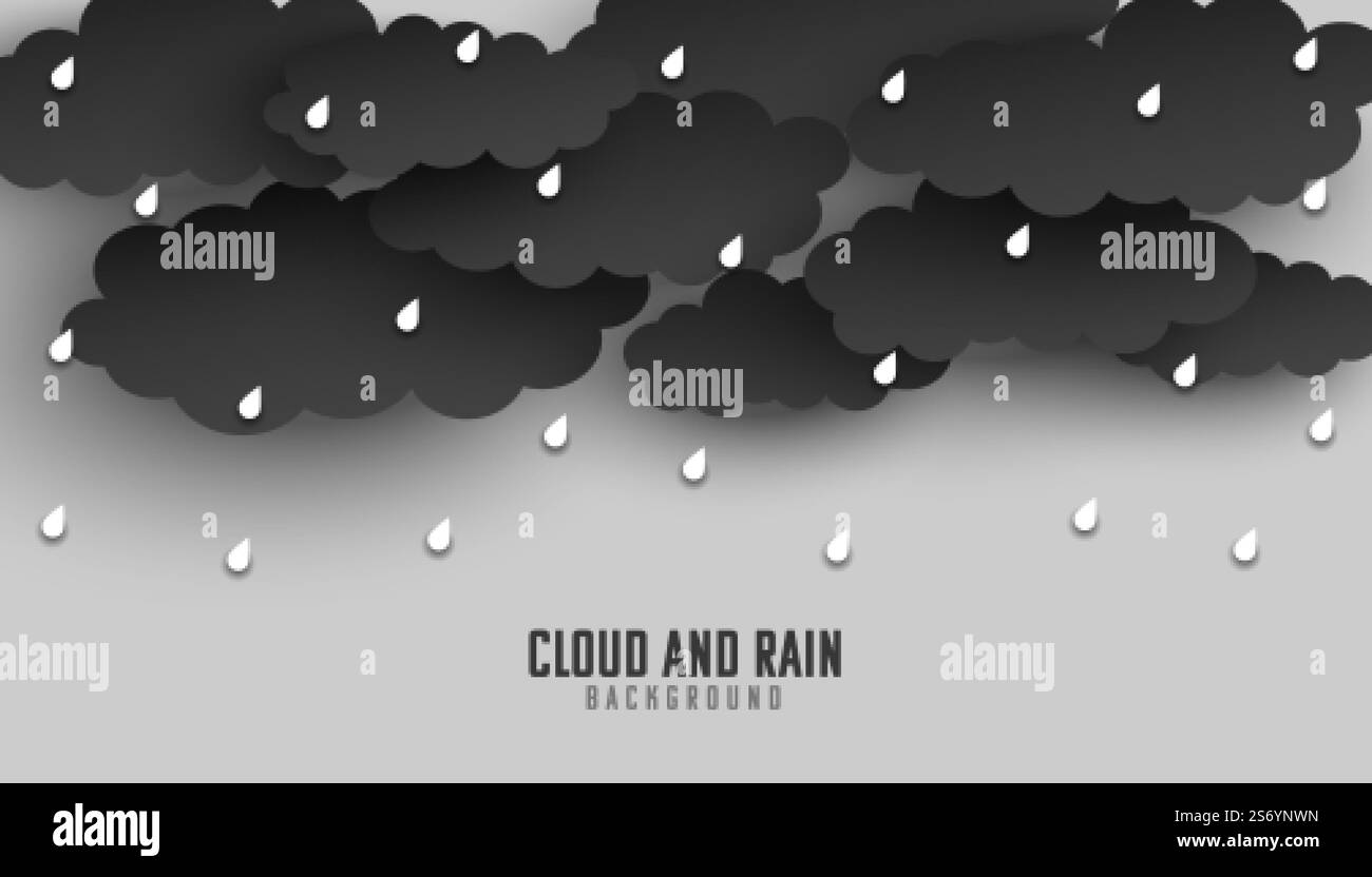 dark cloud and rain fall background Stock Vector Image & Art - Alamy