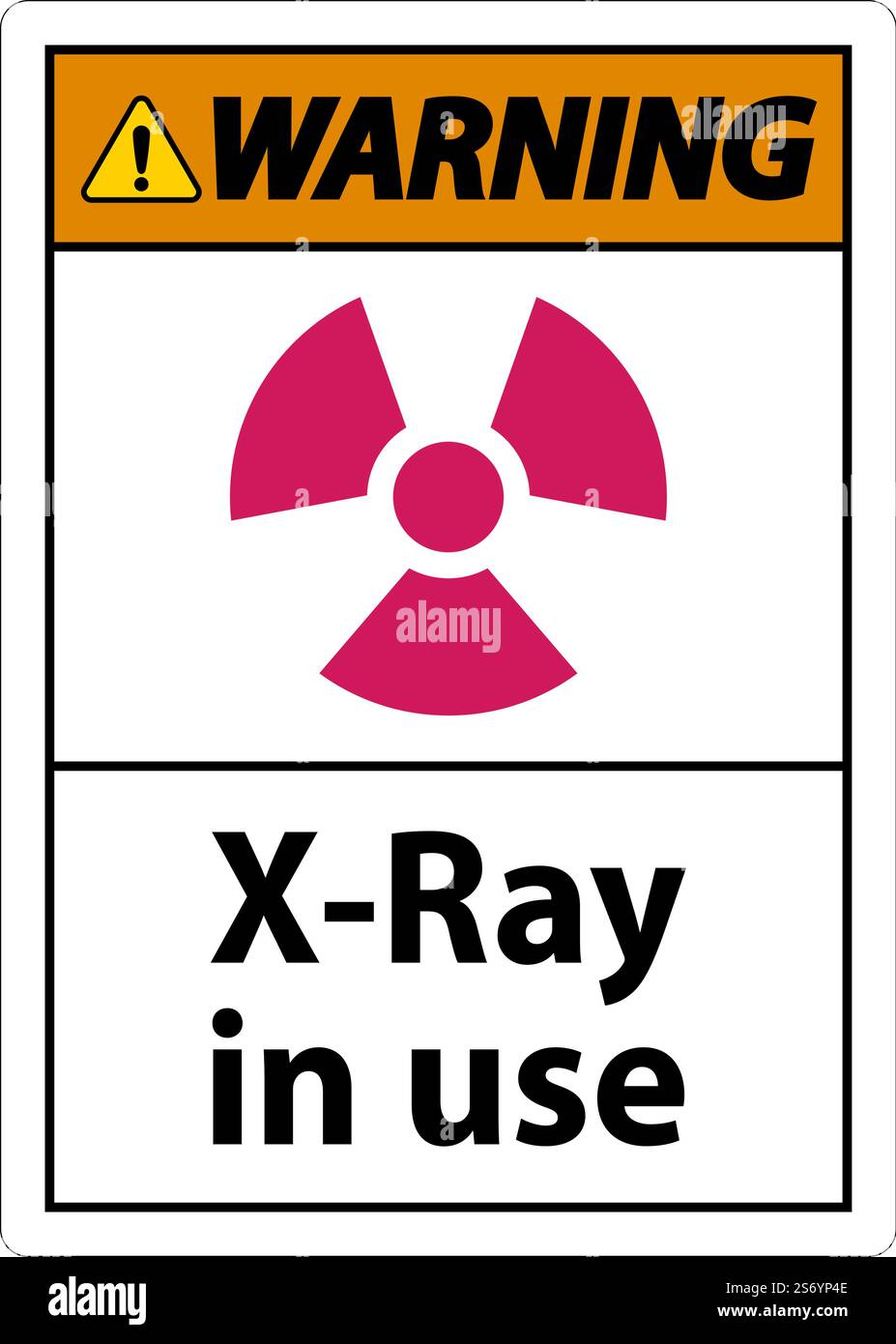Warning Sign x-ray in use On White Background Stock Vector Image & Art ...