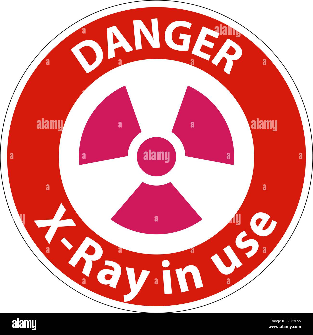 Danger Sign x-ray in use On White Background Stock Vector Image & Art ...
