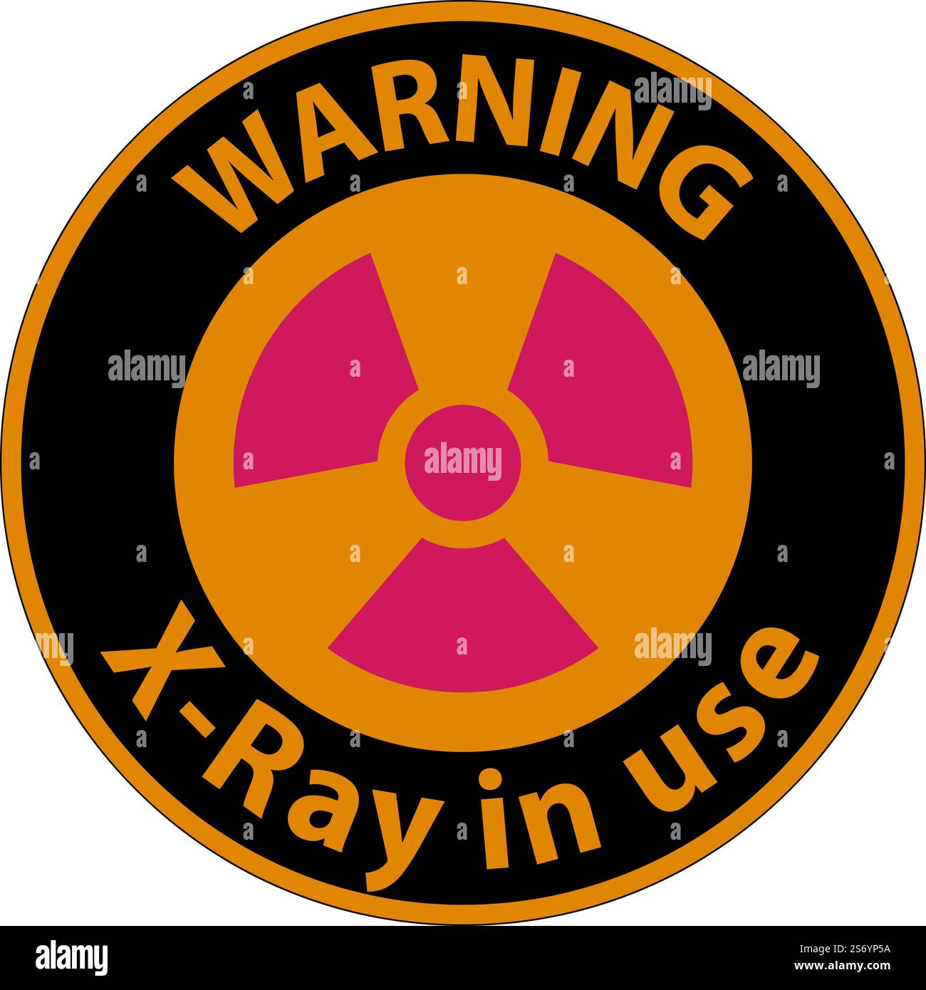 Warning Sign x-ray in use On White Background Stock Vector Image & Art ...