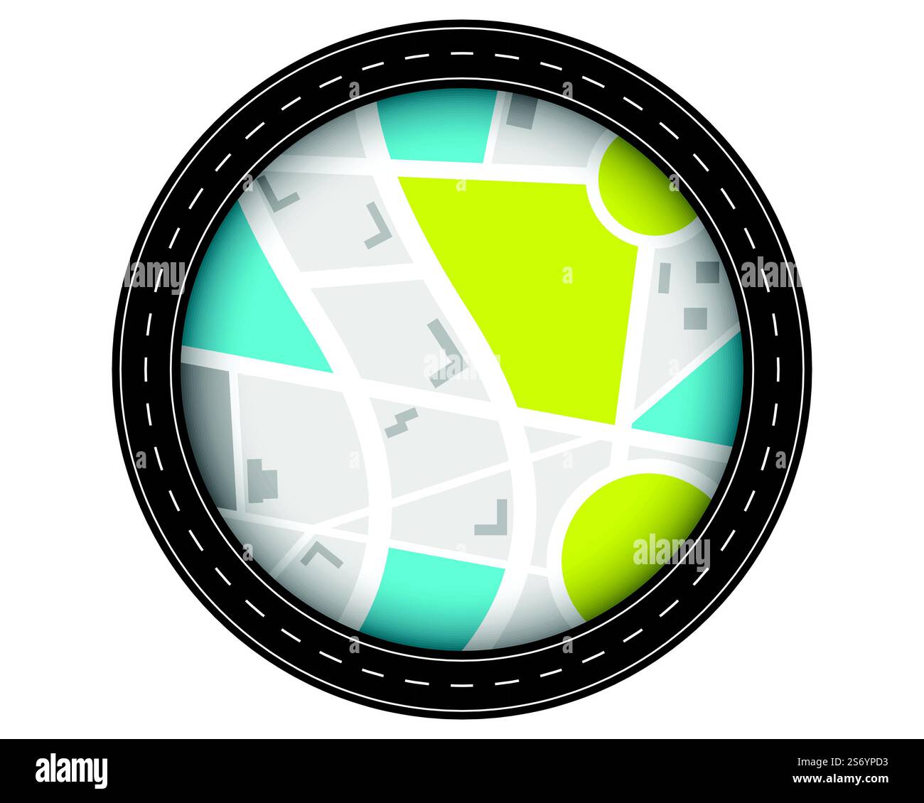 circular road pathway route journey background Stock Vector Image & Art ...