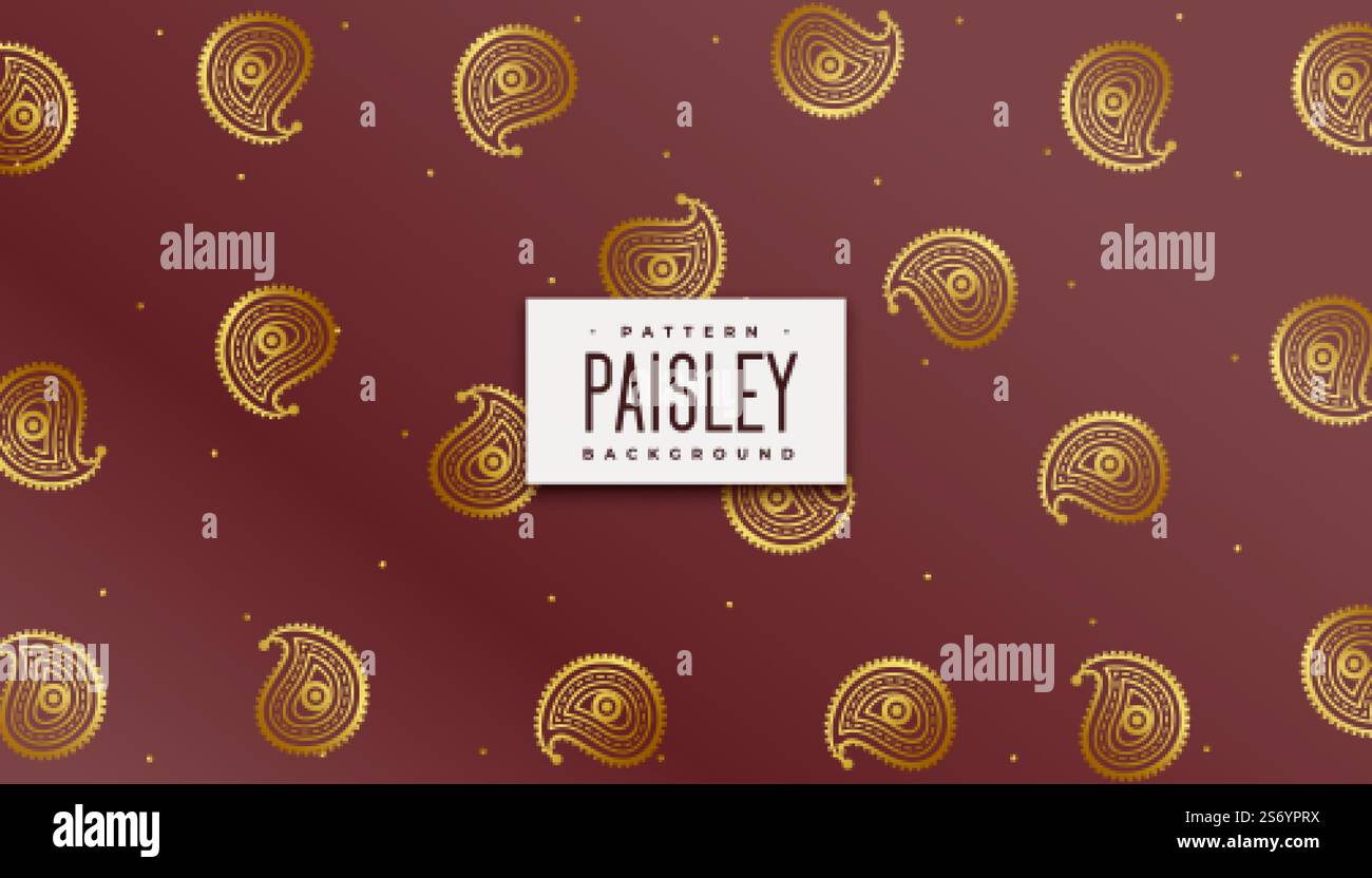 indian royal paisley golden pattern background Stock Vector Image & Art ...