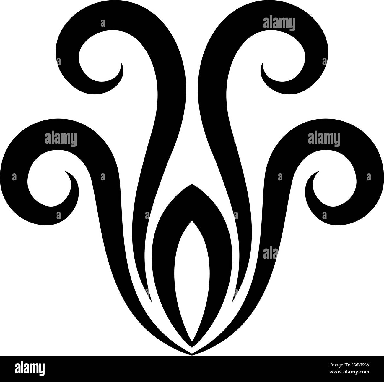 Stylized Flora Element - Flower Pattern for Decor, or Frames Border ...