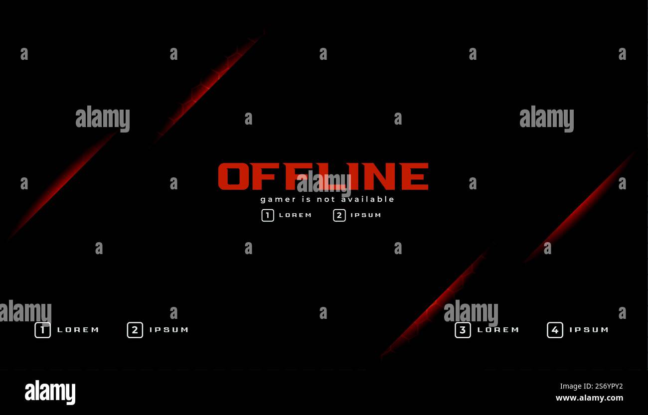 offline gaming banner with hexagonal black background Stock Vector ...