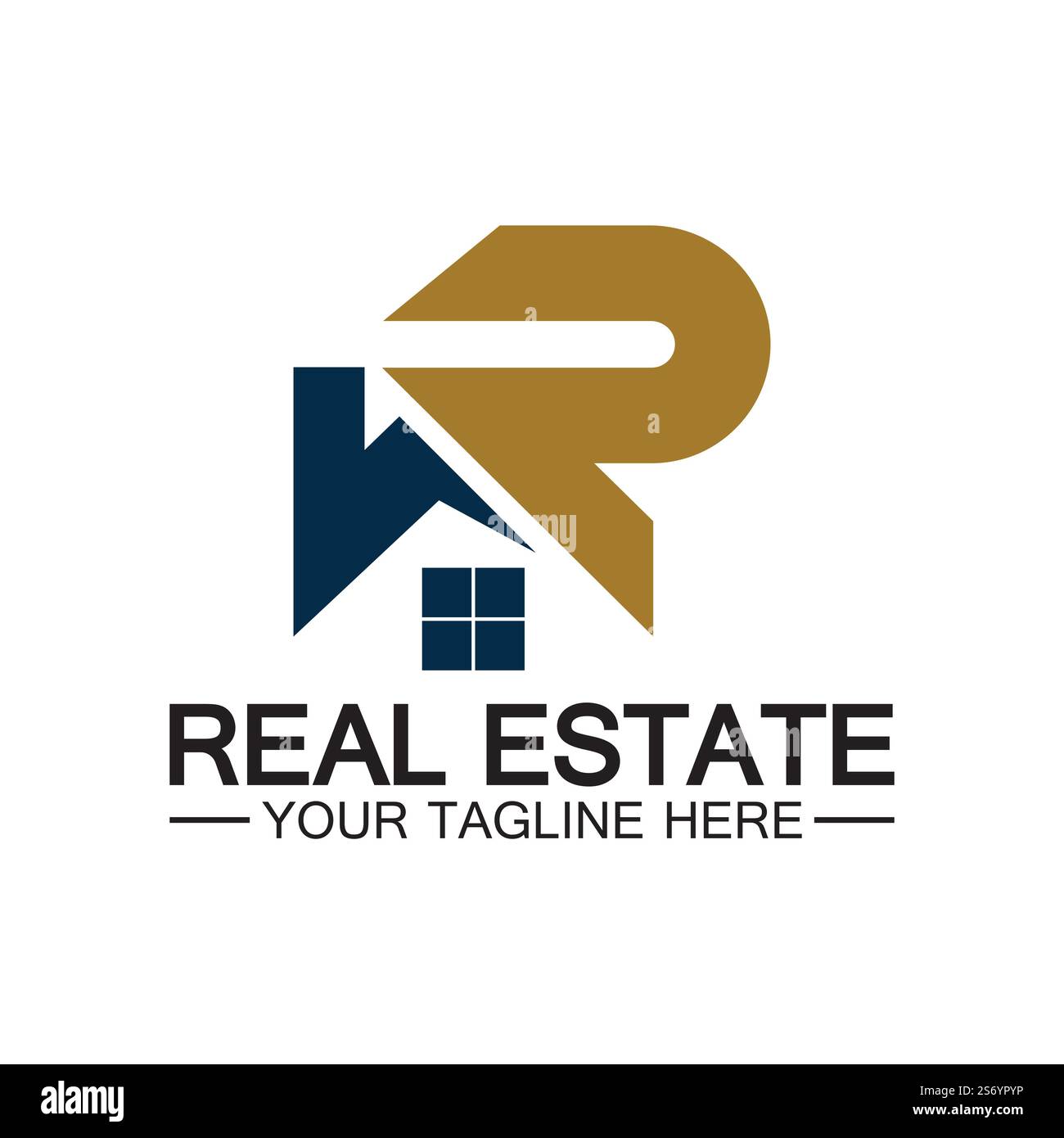 Initial letter R real estate and house logo design vector illustration ...