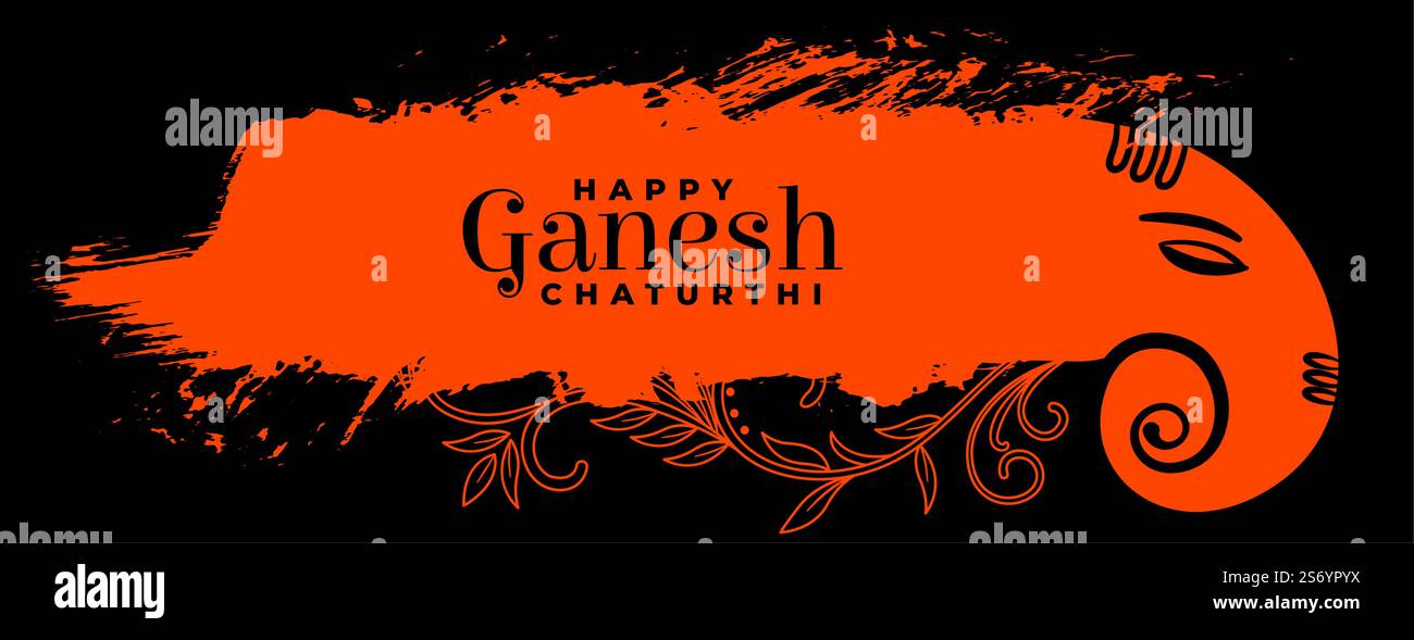 stylish lord ganesha design for ganesh chaturthi festival Stock Vector ...