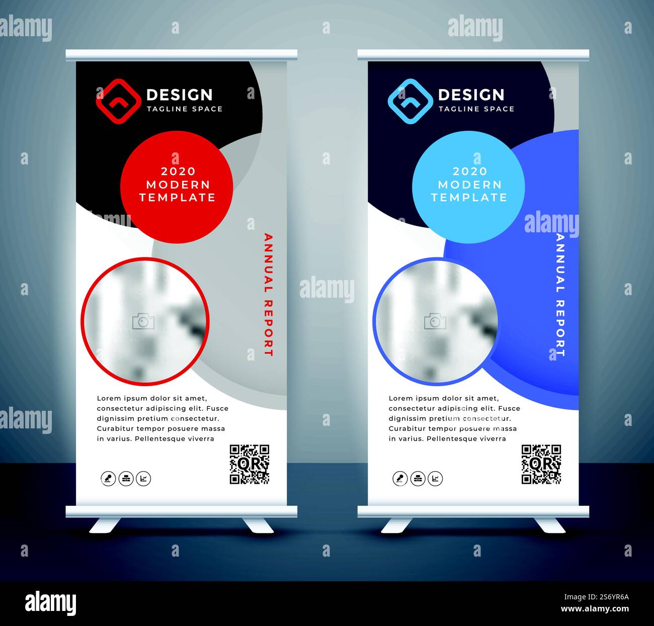 display stand roll up standee banner template Stock Vector Image & Art ...