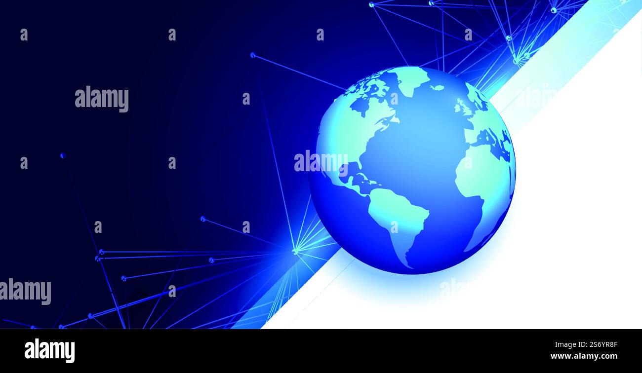news broadcast background with blue planet earth Stock Vector Image ...