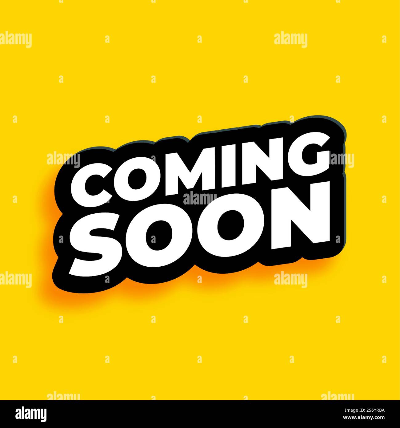 New announcement on yellow Stock Vector Images - Alamy