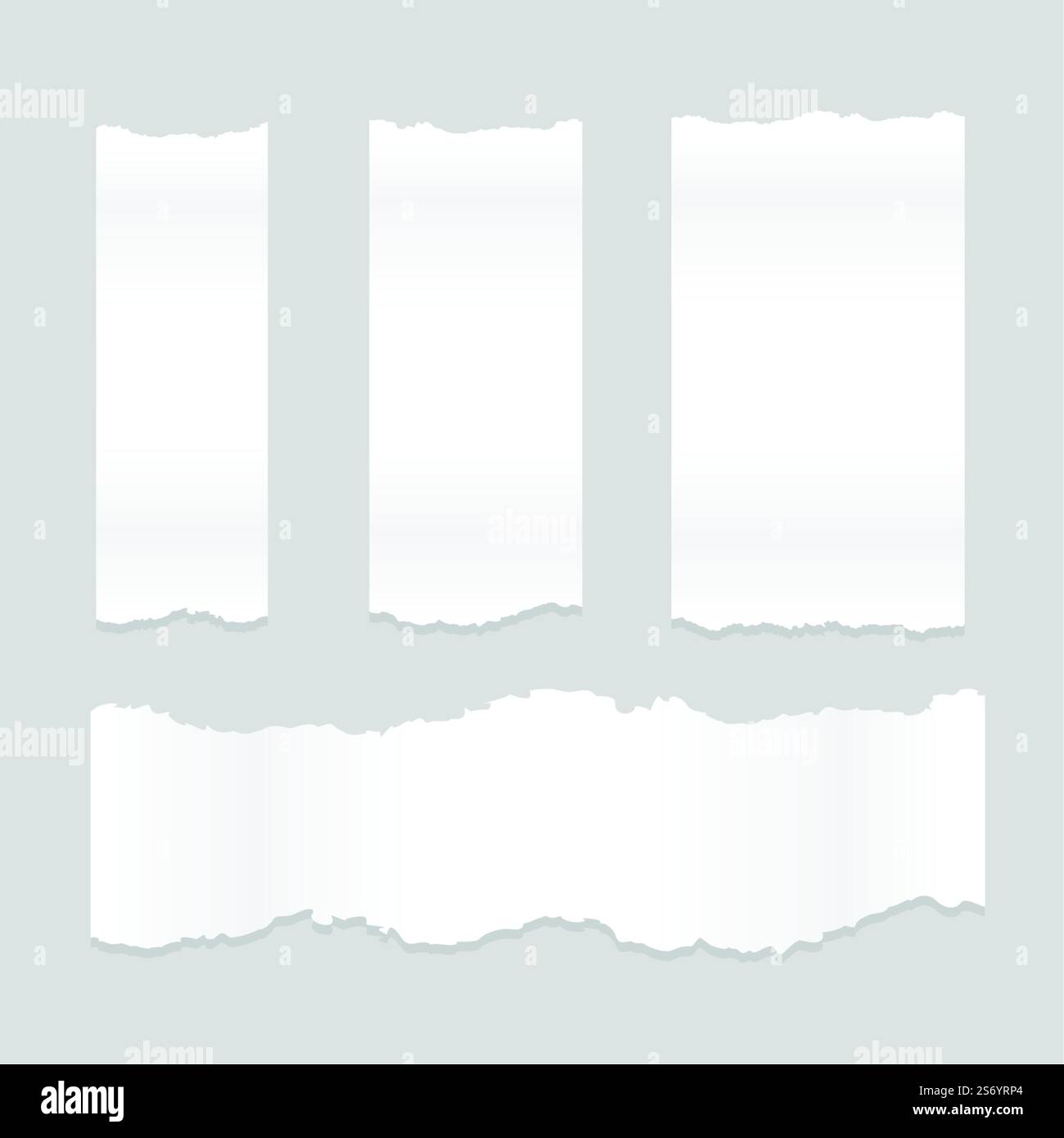 realistic torn ripped papers sheet textures set Stock Vector Image ...