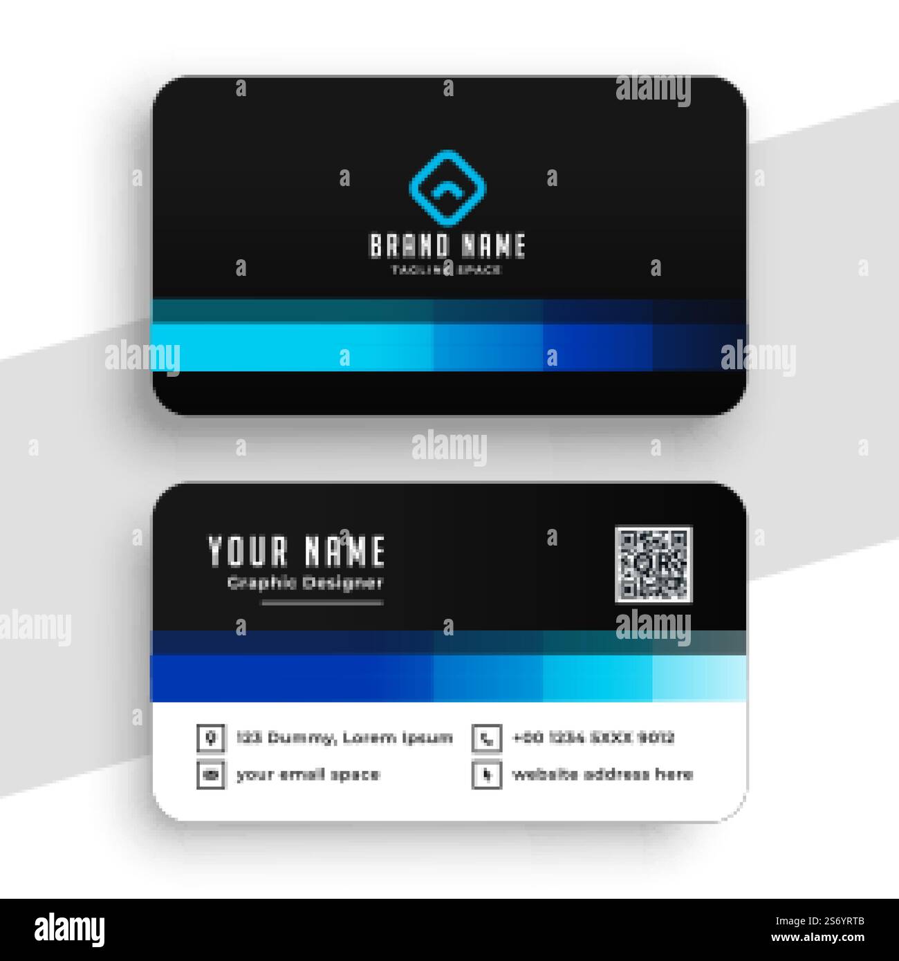 creative blue business card design Stock Vector Image & Art - Alamy