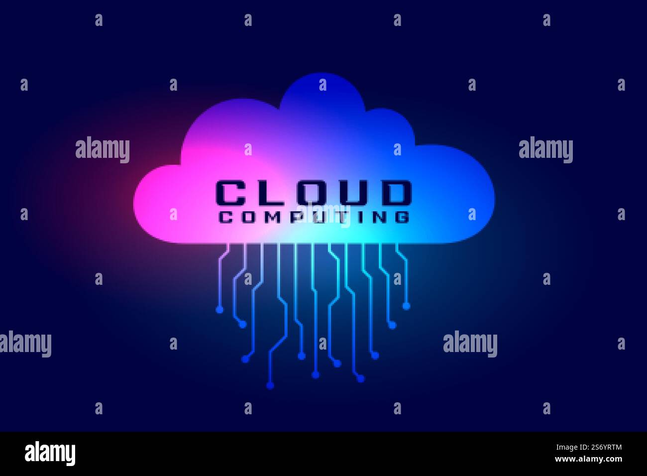 cloud computing background with tech lines Stock Vector Image & Art - Alamy