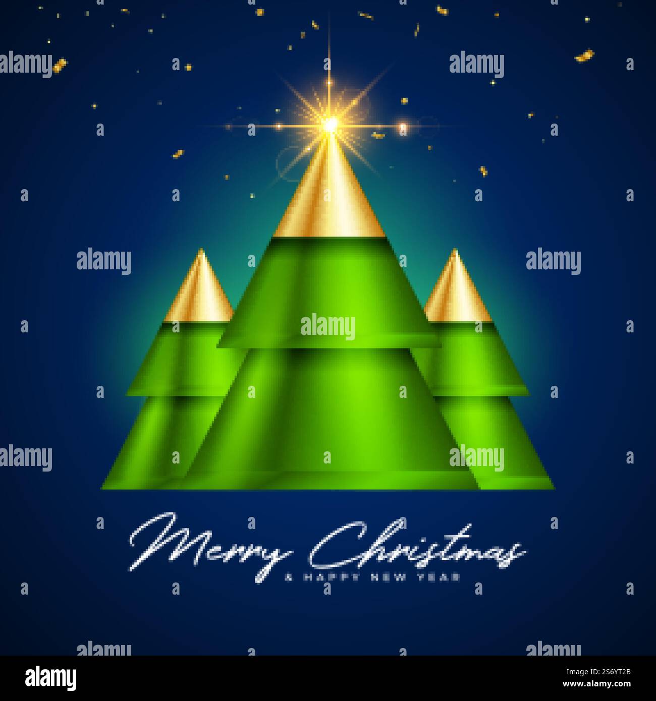 merry christmas tree card design Stock Vector Image & Art - Alamy