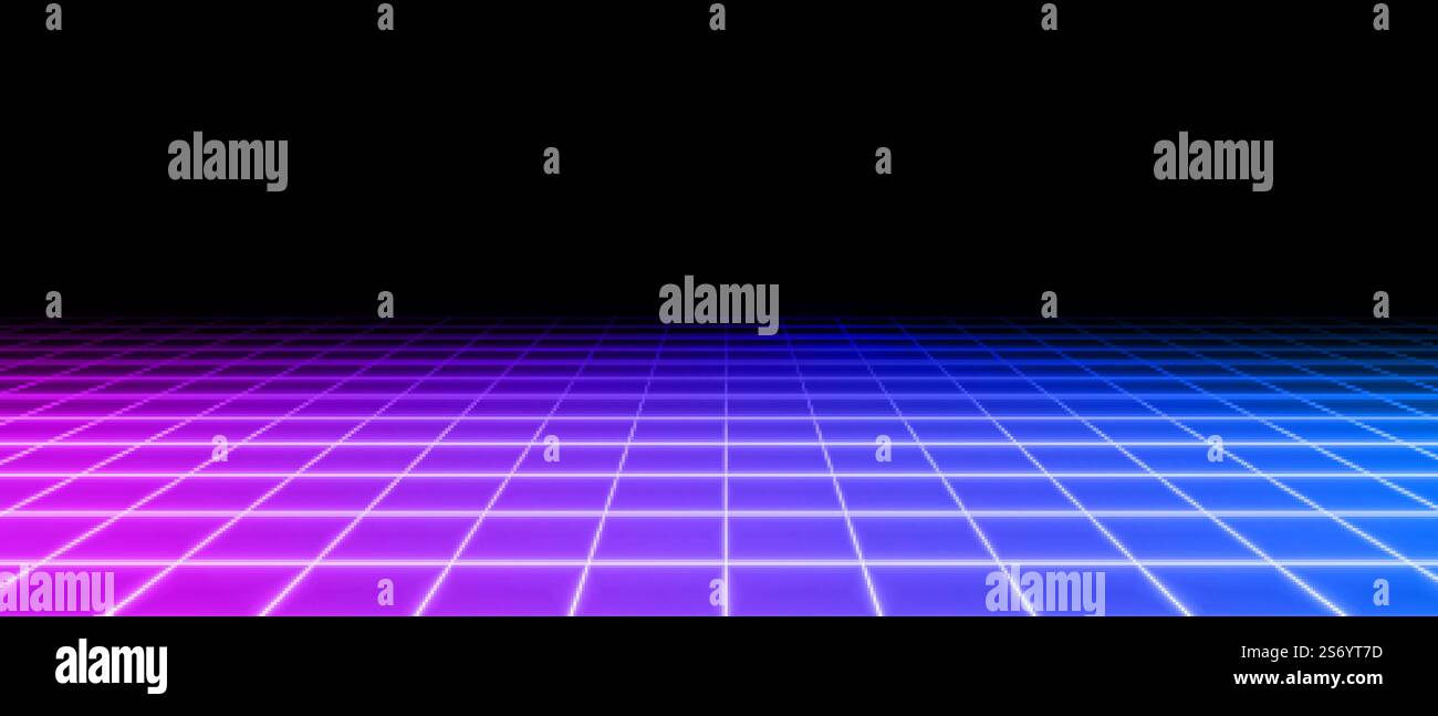 Neon floor grid Stock Vector Images - Alamy