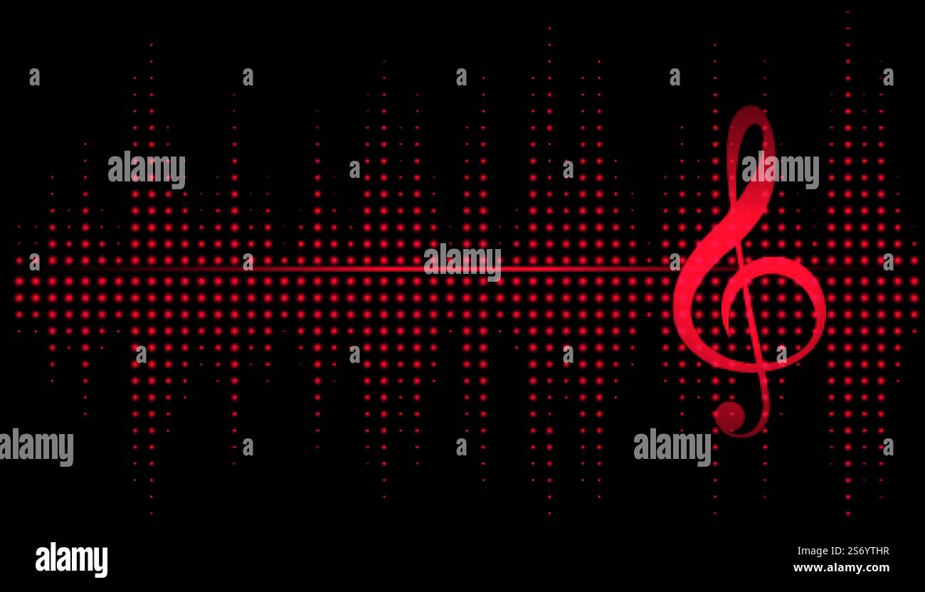 music note with equalizer frequency background Stock Vector Image & Art ...