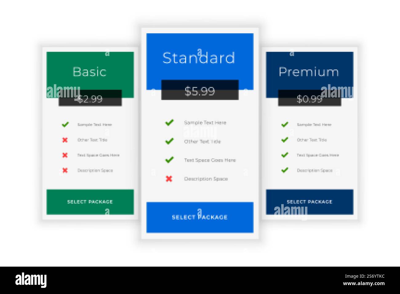 subscription plans and pricing table template Stock Vector Image & Art ...