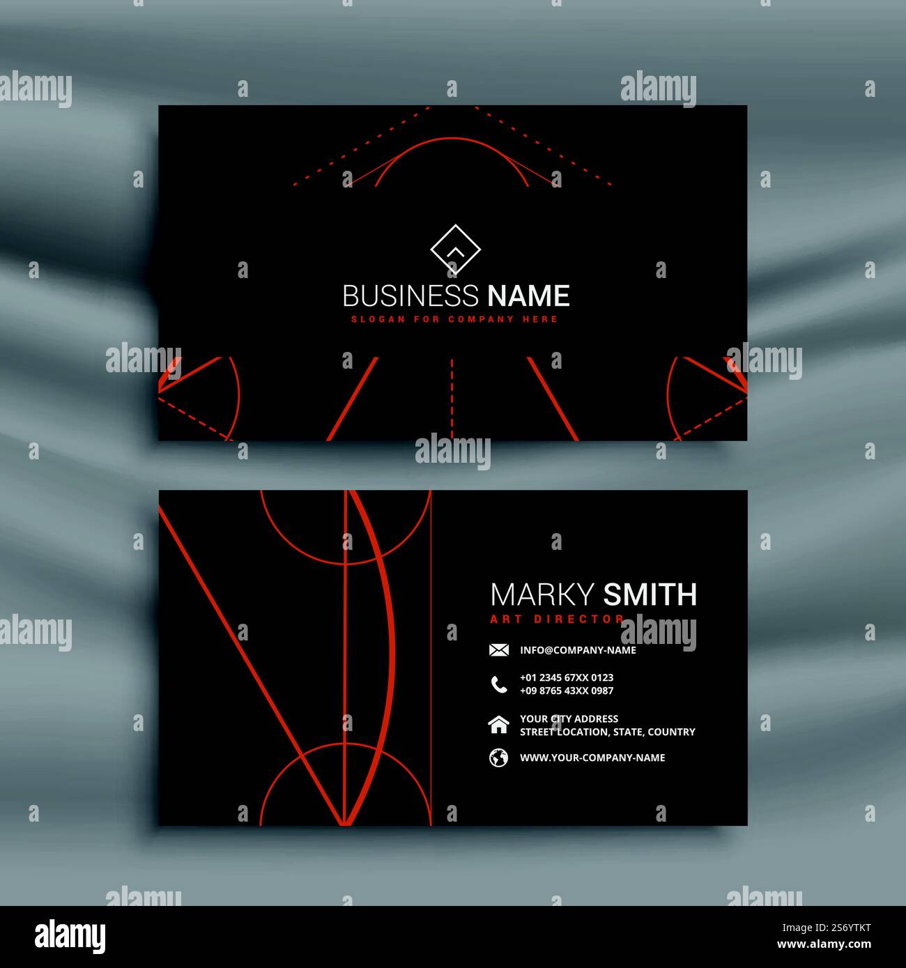 dark business card design template Stock Vector Image & Art - Alamy