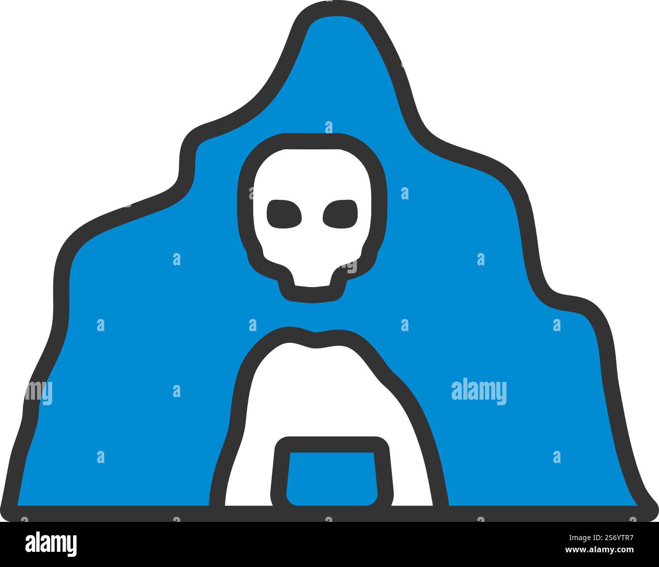Scare Cave Icon. Editable Bold Outline With Color Fill Design. Vector ...