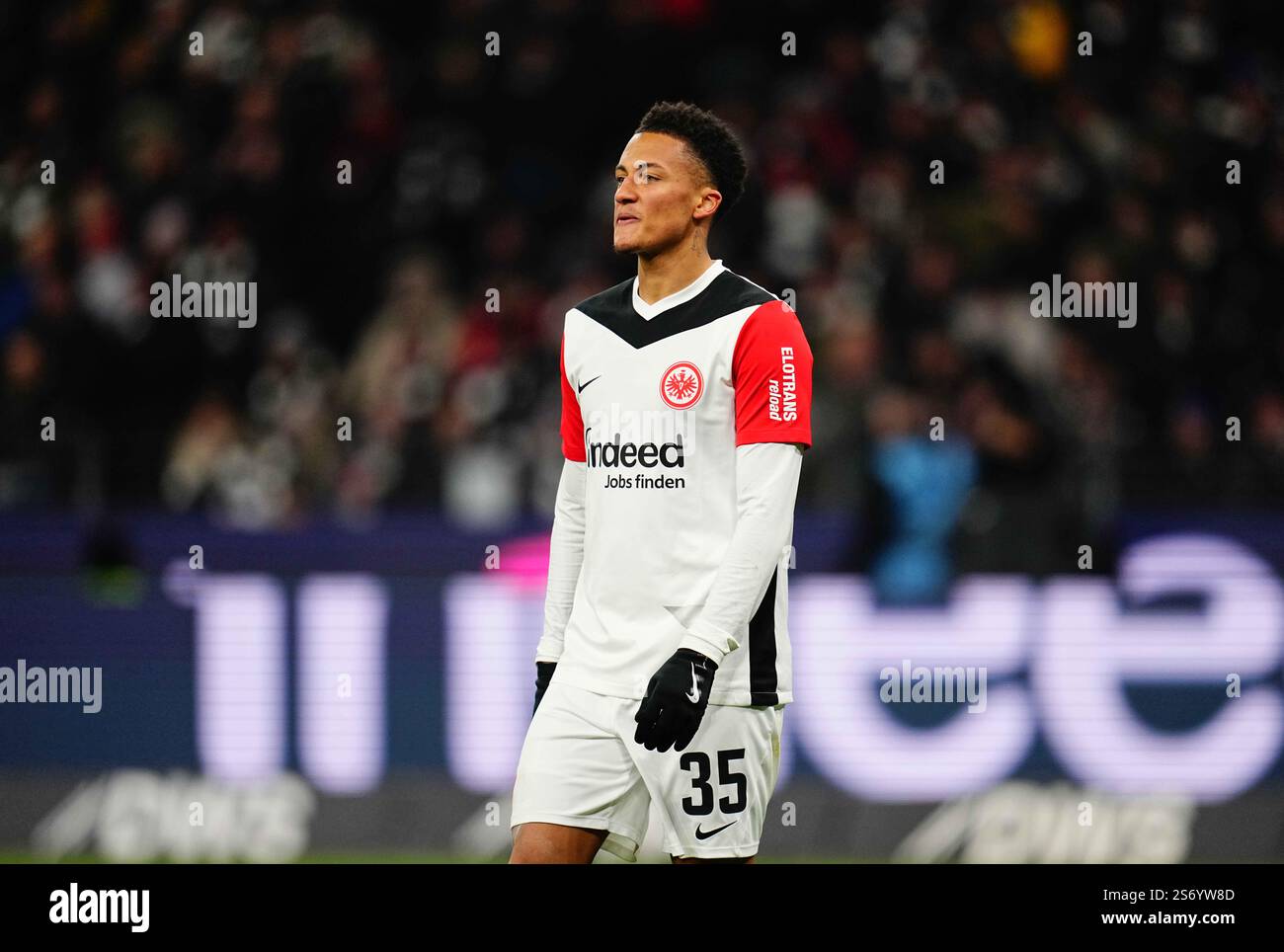 Deutsche Park, Frankfurt, Germany. 17th Jan, 2025. Tuta of Eintracht ...