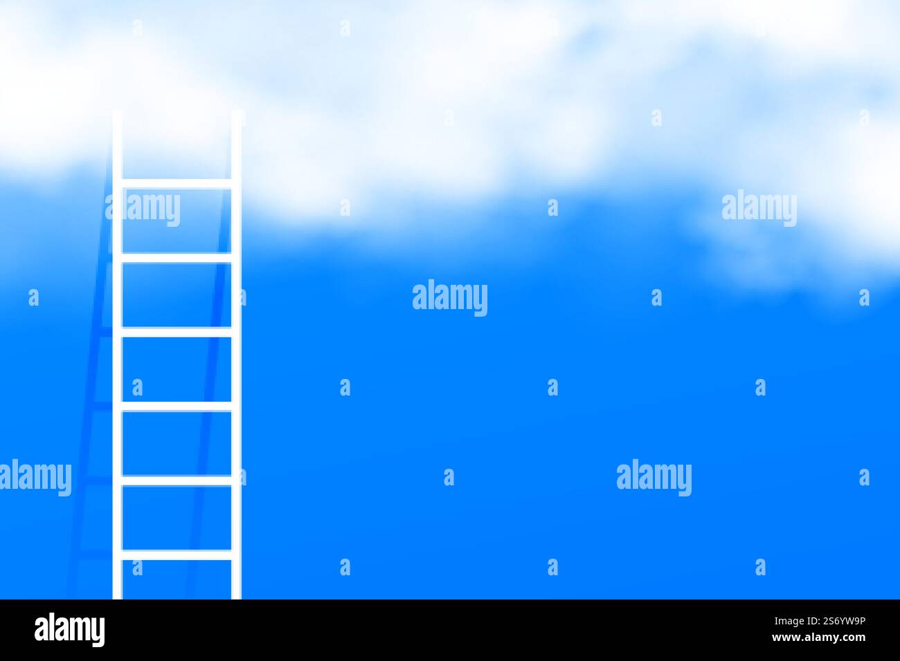 stairway ladder into the clouds concept background Stock Vector Image ...