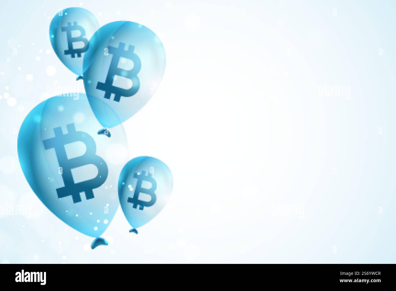 flying bitcoin balloons concept background Stock Vector Image & Art - Alamy