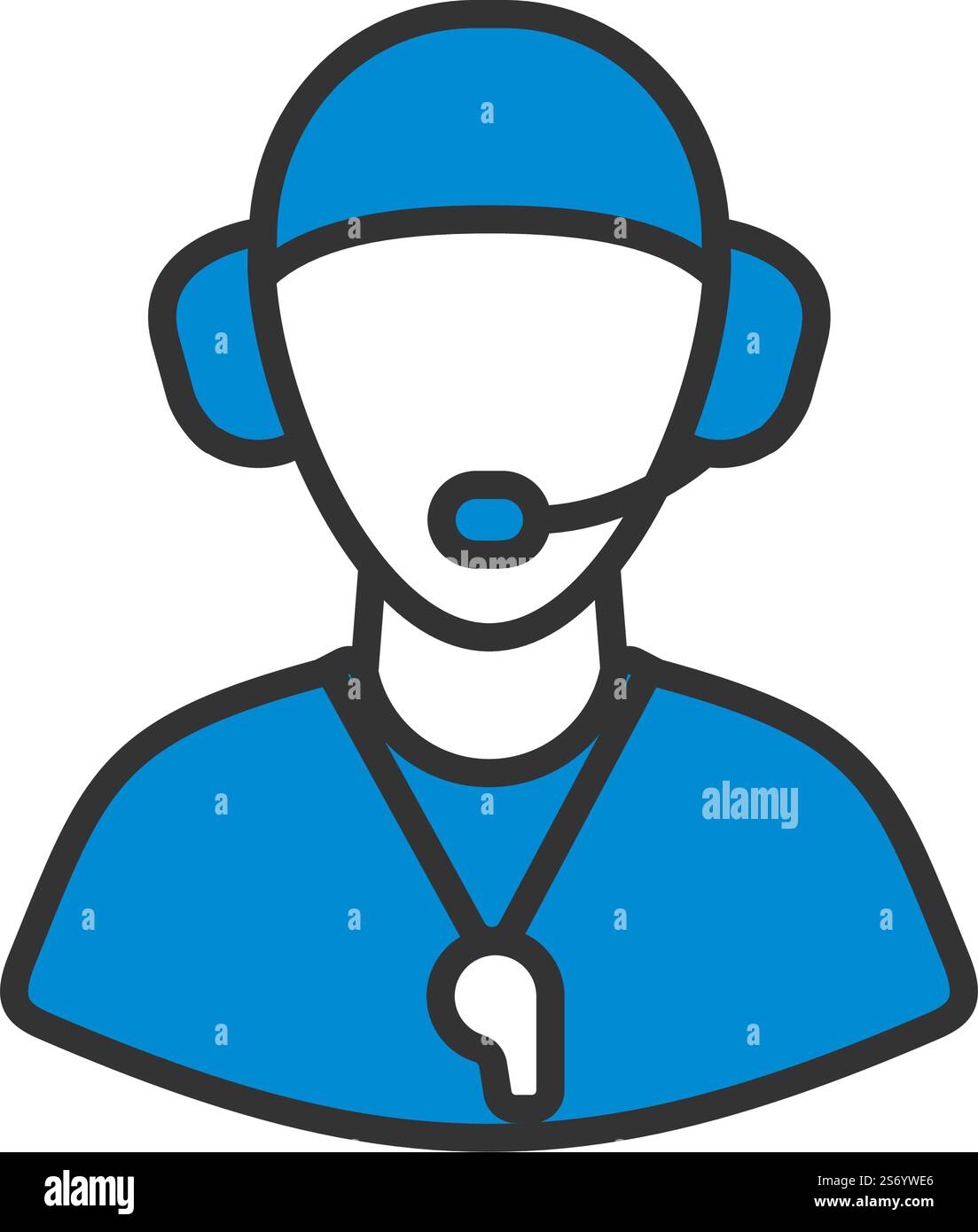 American Football Coach Icon. Editable Bold Outline With Color Fill ...