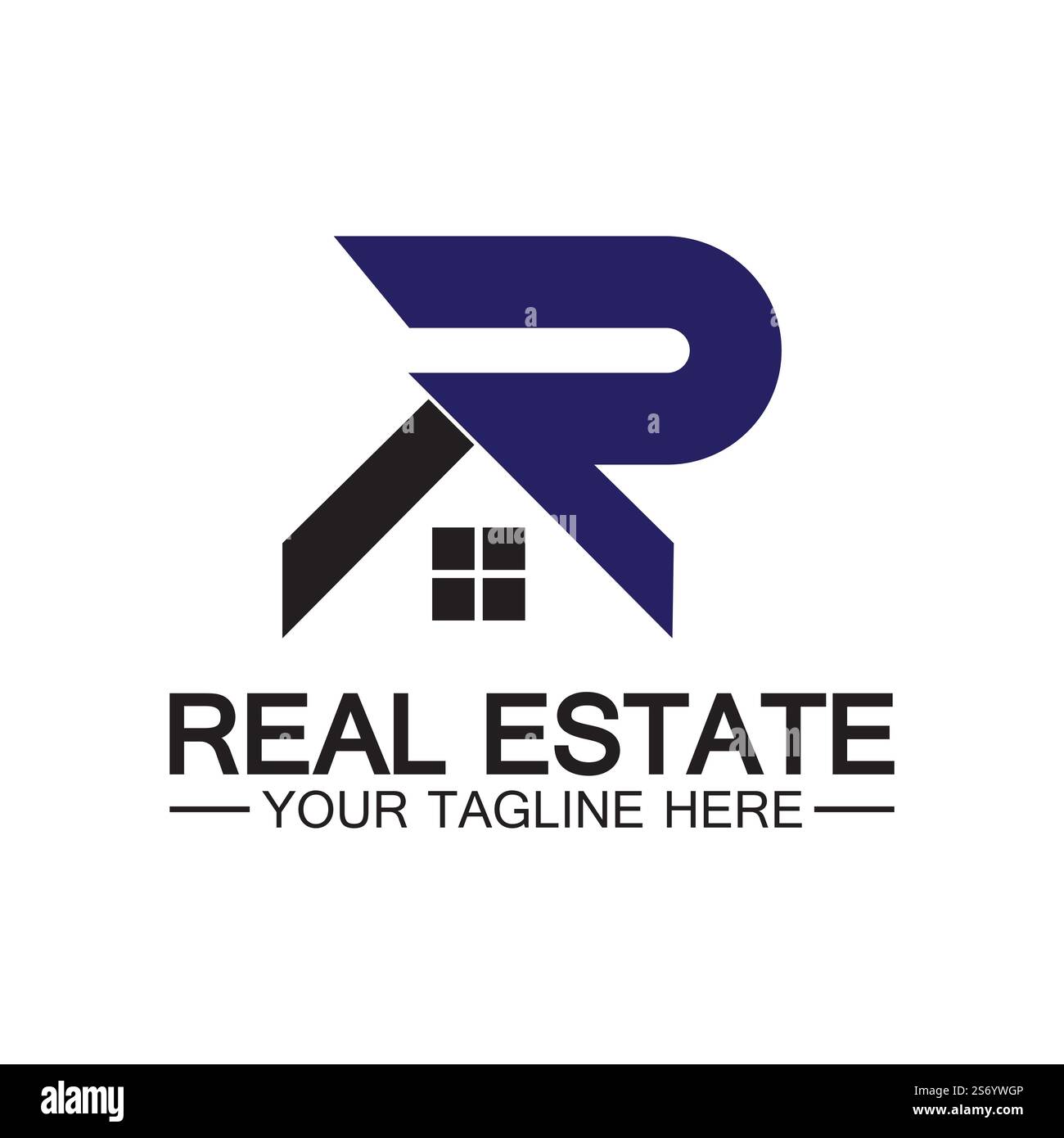 Initial letter R real estate and house logo design vector illustration ...