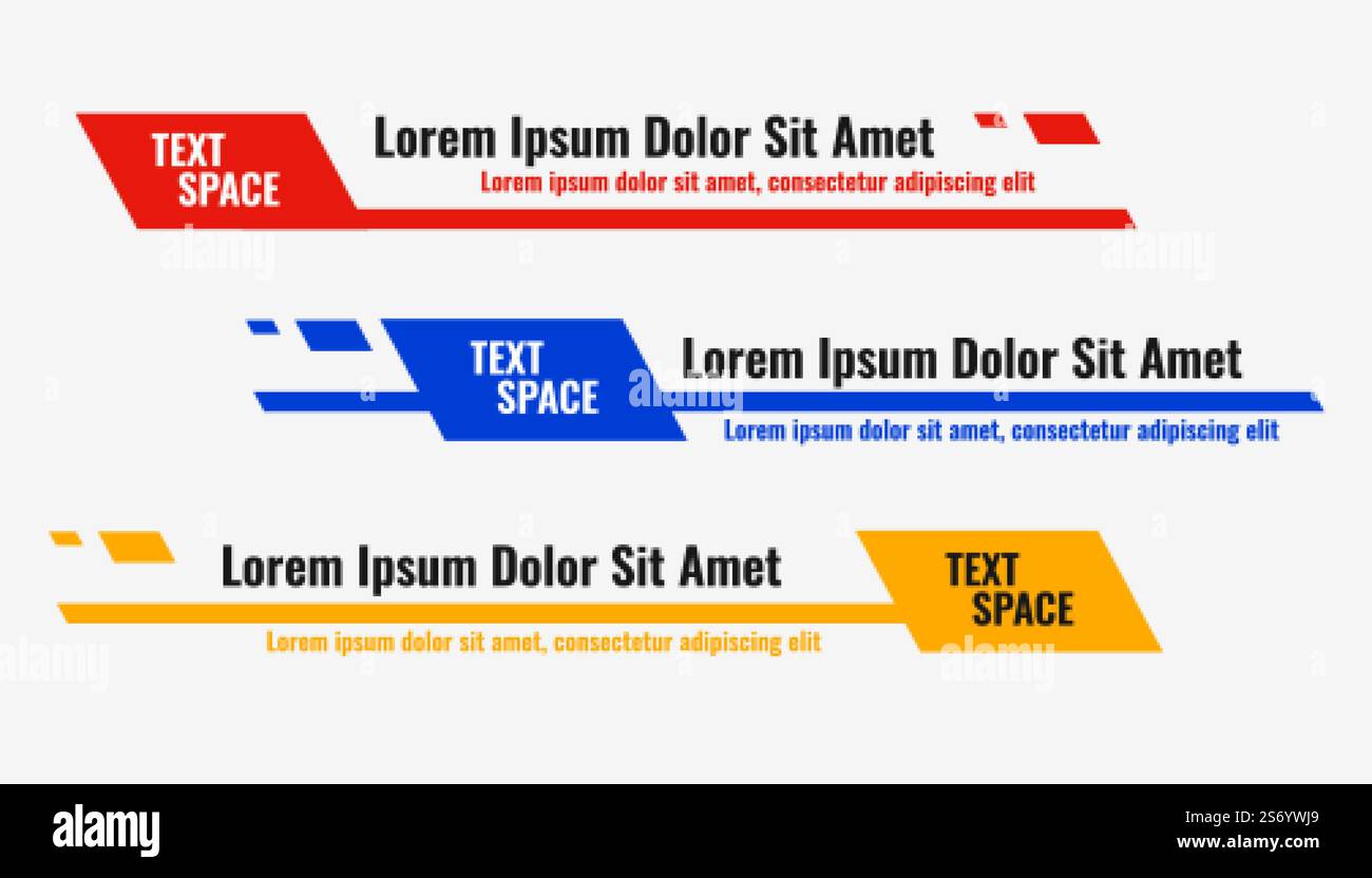 flat style modern lower third template design Stock Vector Image & Art ...