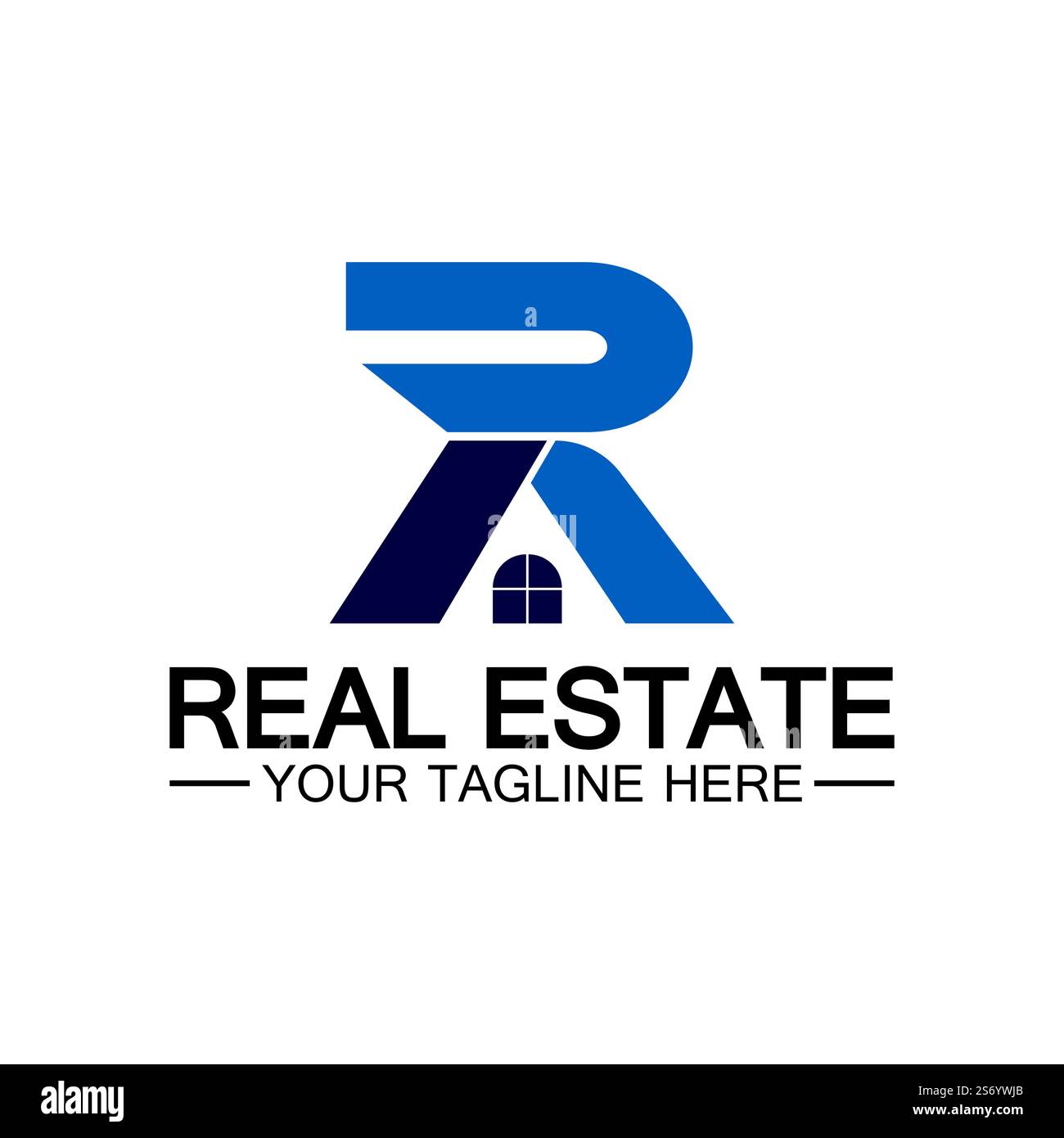 Initial letter R real estate and house logo design vector illustration ...