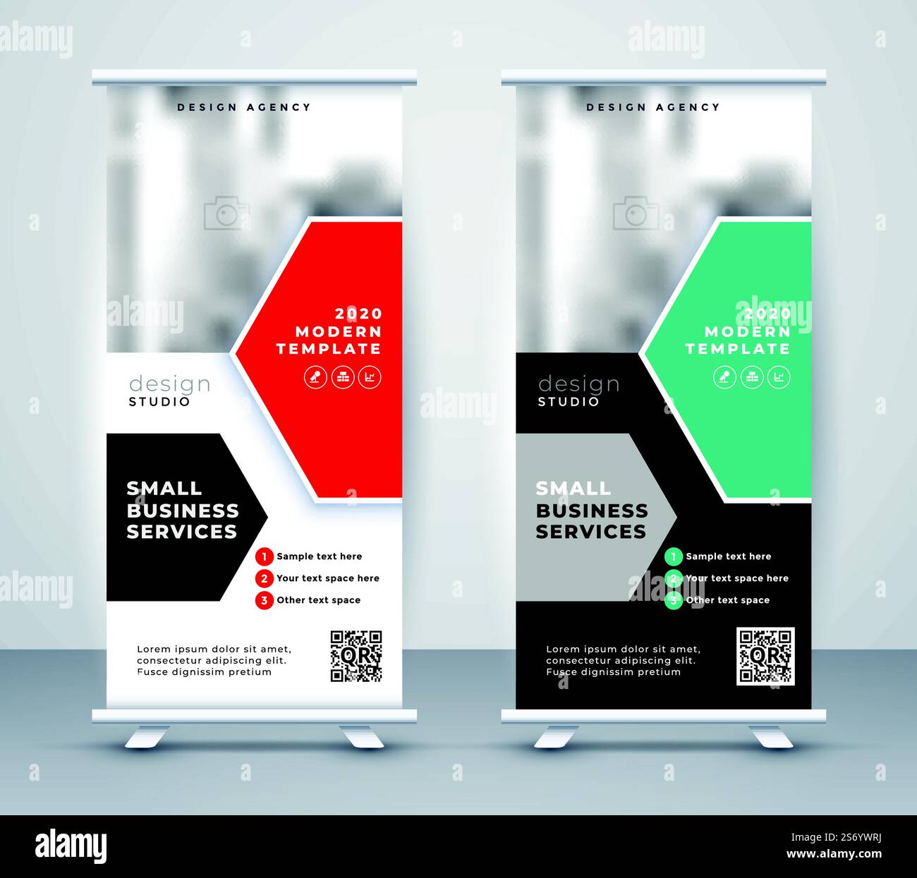 stylish roll up banner stand modern design Stock Vector Image & Art - Alamy