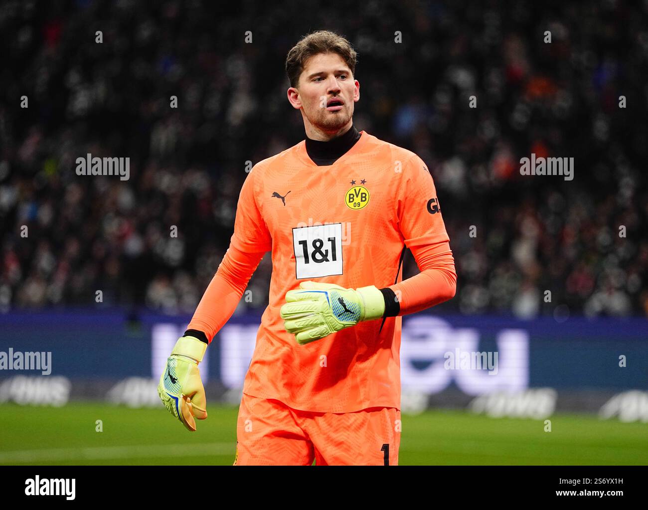 Deutsche Park, Frankfurt, Germany. 17th Jan, 2025. Gregor Kobel of ...