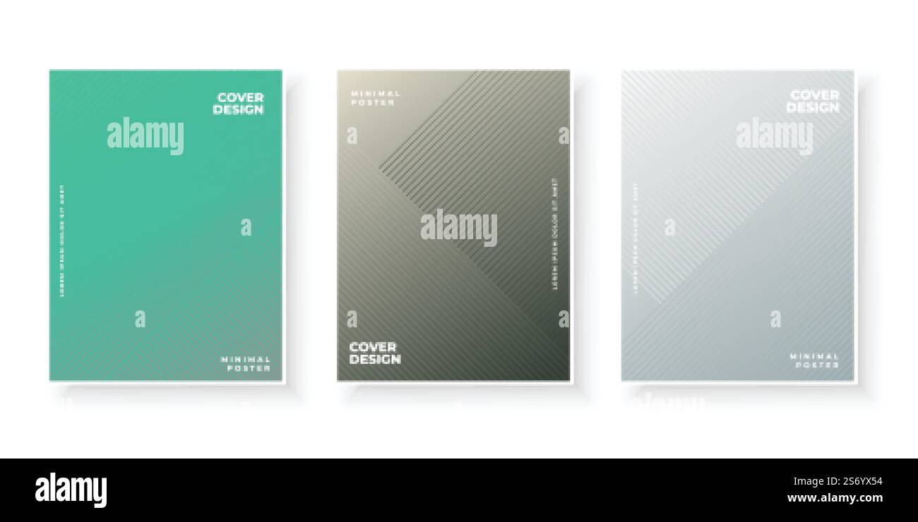 Elegant colorful gradient covers design set template Stock Vector Image ...