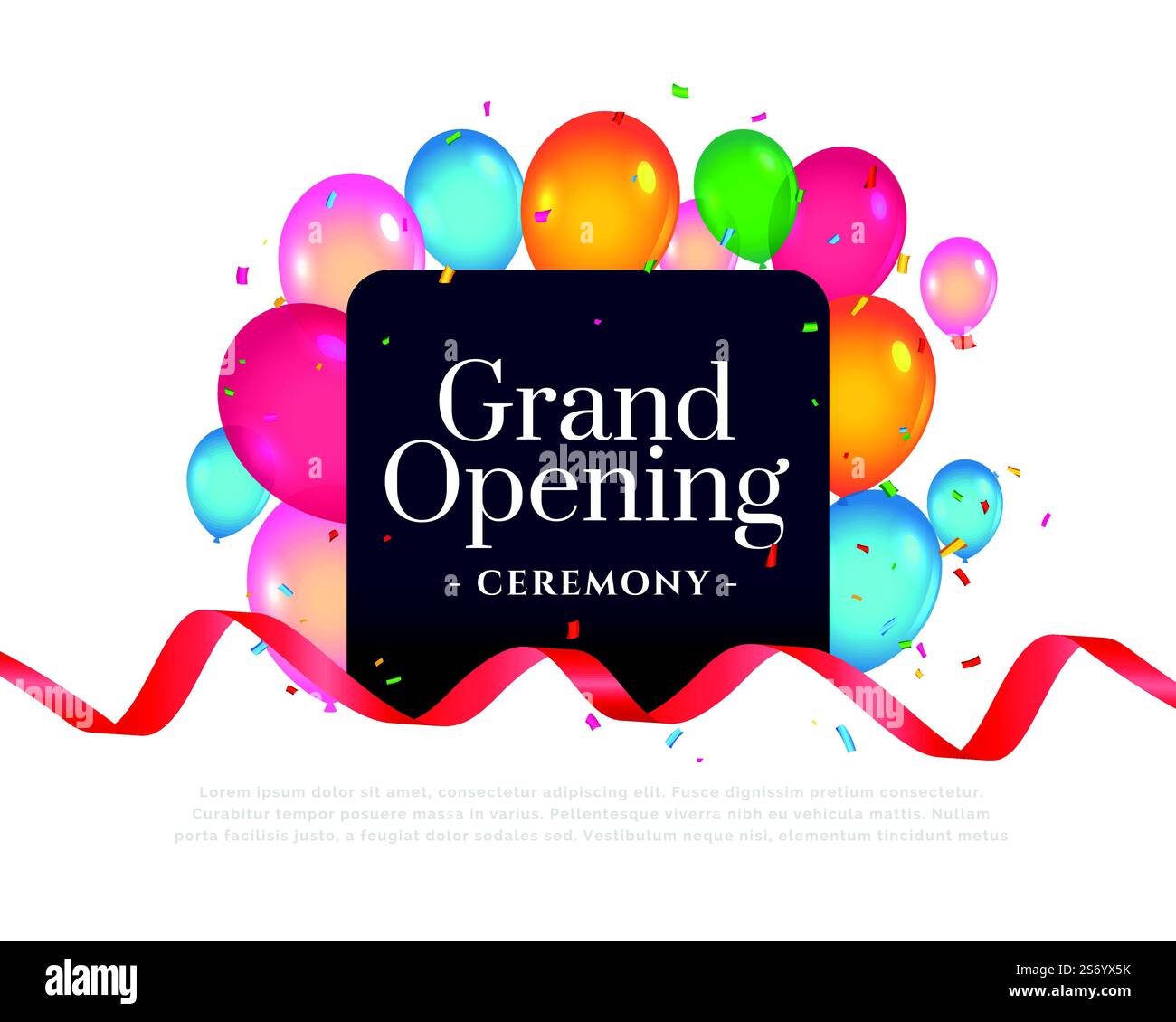 grand opening invitation ceremony template design Stock Vector Image ...
