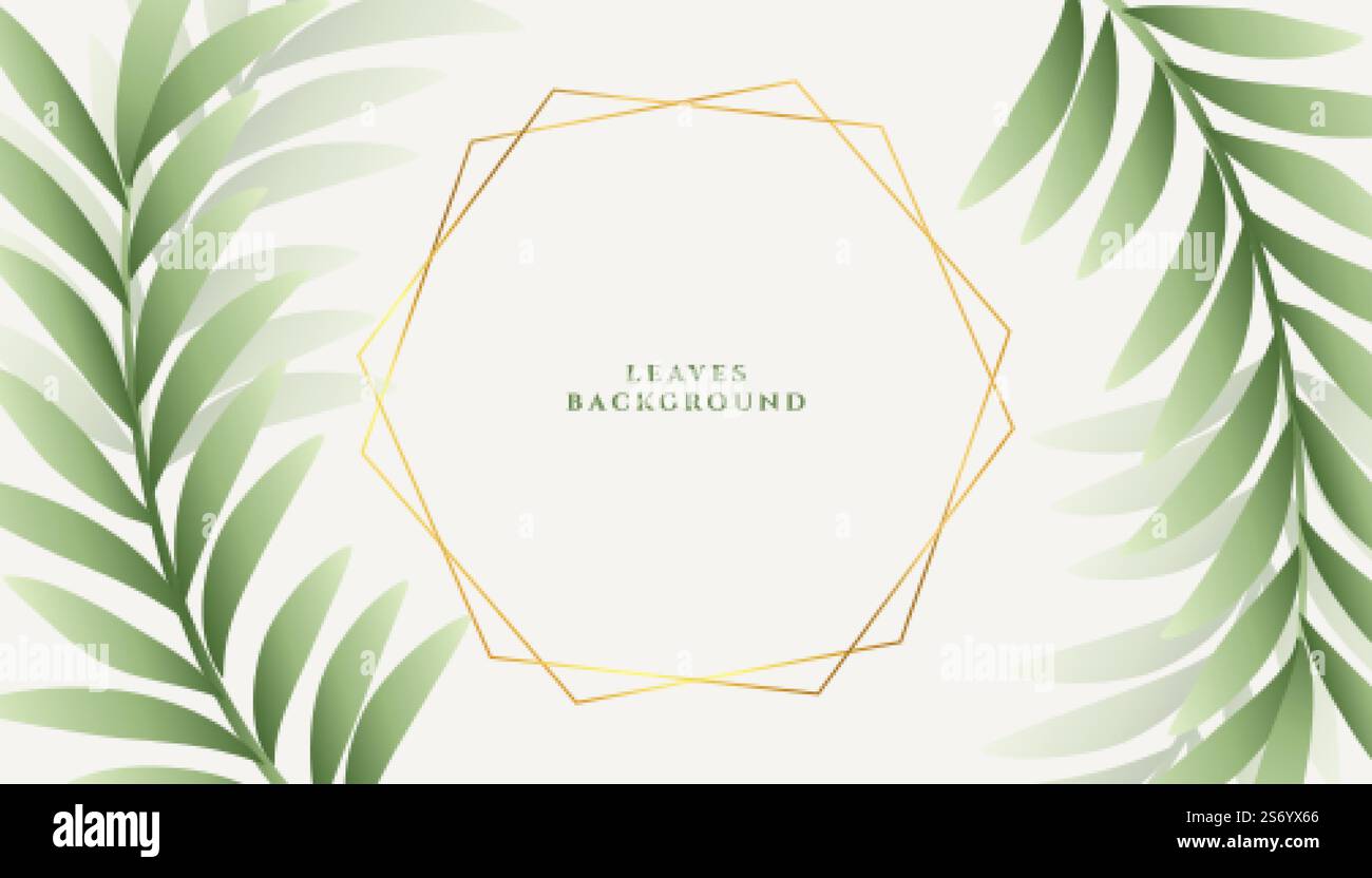 botanical green leaves background design Stock Vector Image & Art - Alamy