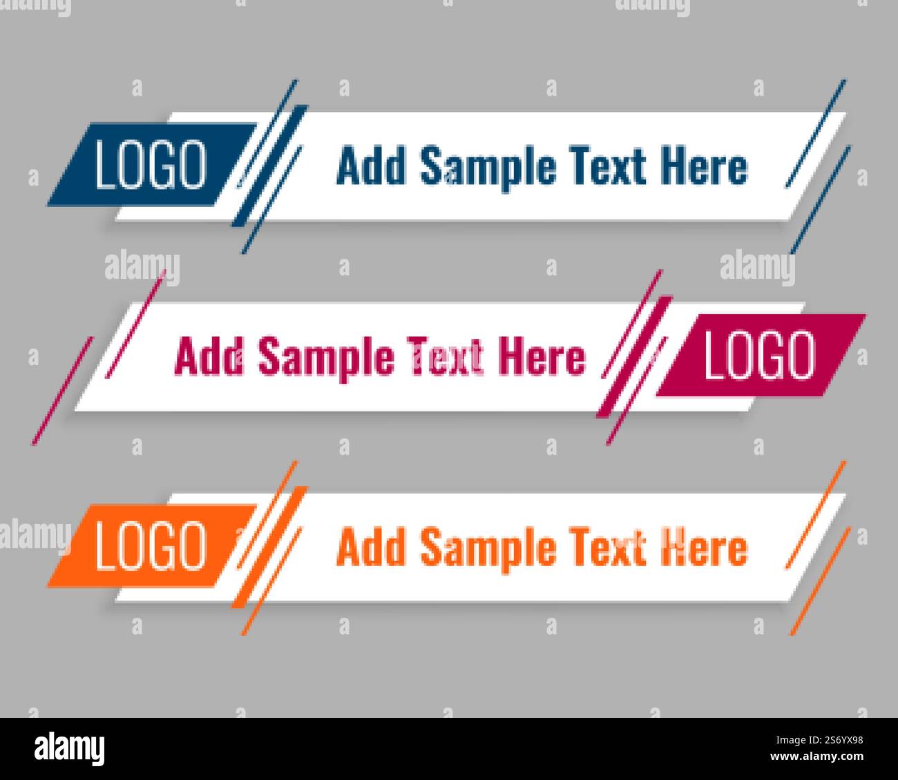 modern flat web lower third template design Stock Vector Image & Art ...