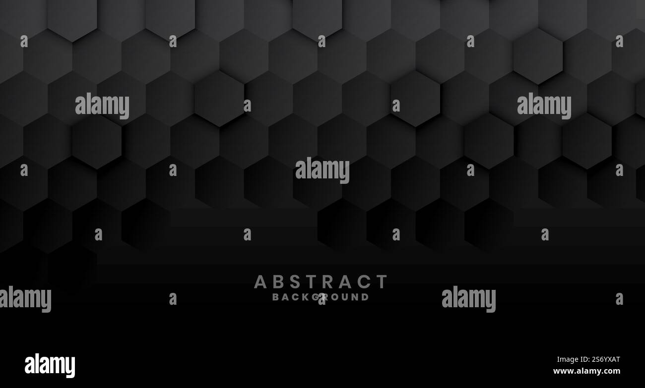 dark black hexagonal background concept design Stock Vector Image & Art ...