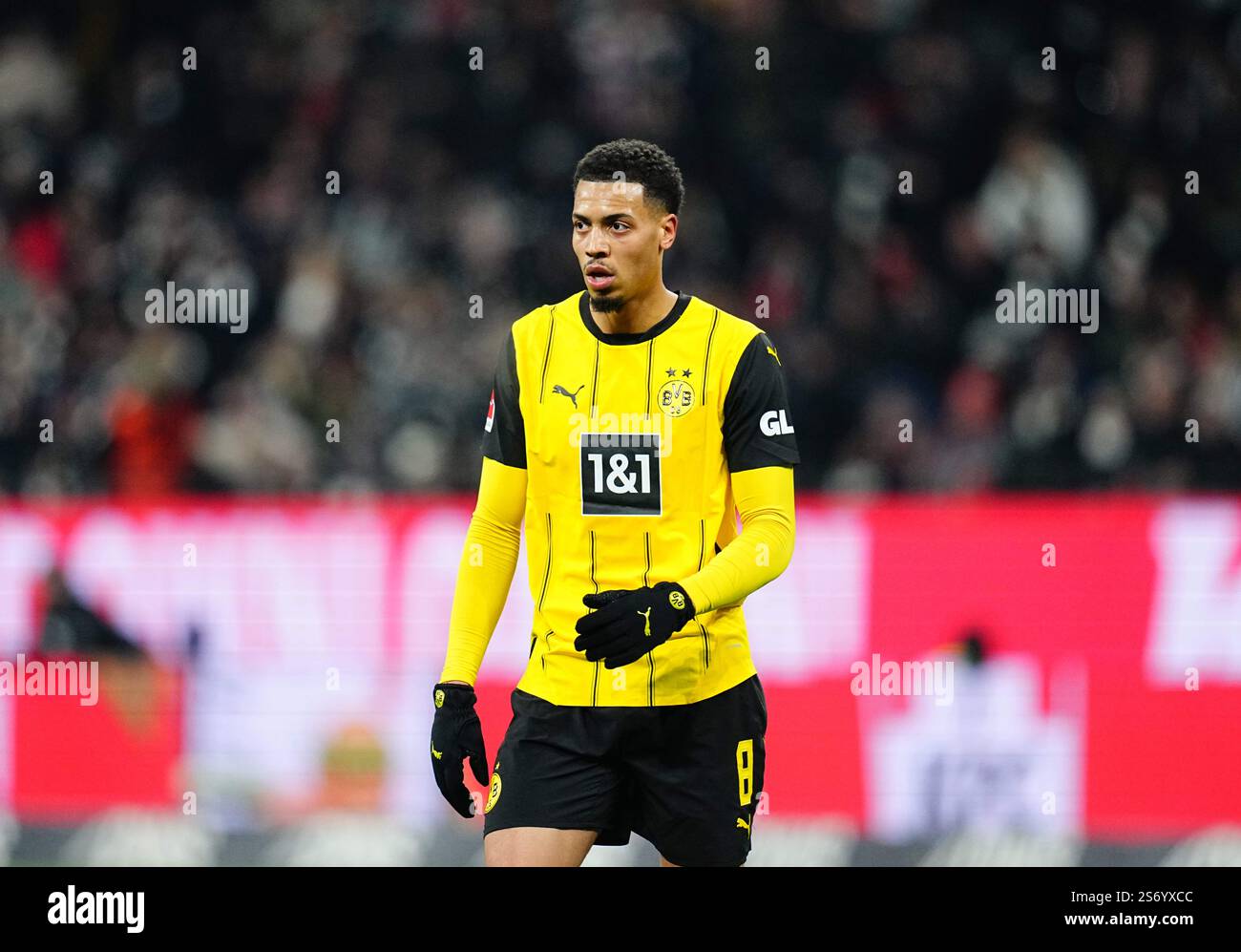 Deutsche Park, Frankfurt, Germany. 17th Jan, 2025. Felix Nmecha of ...