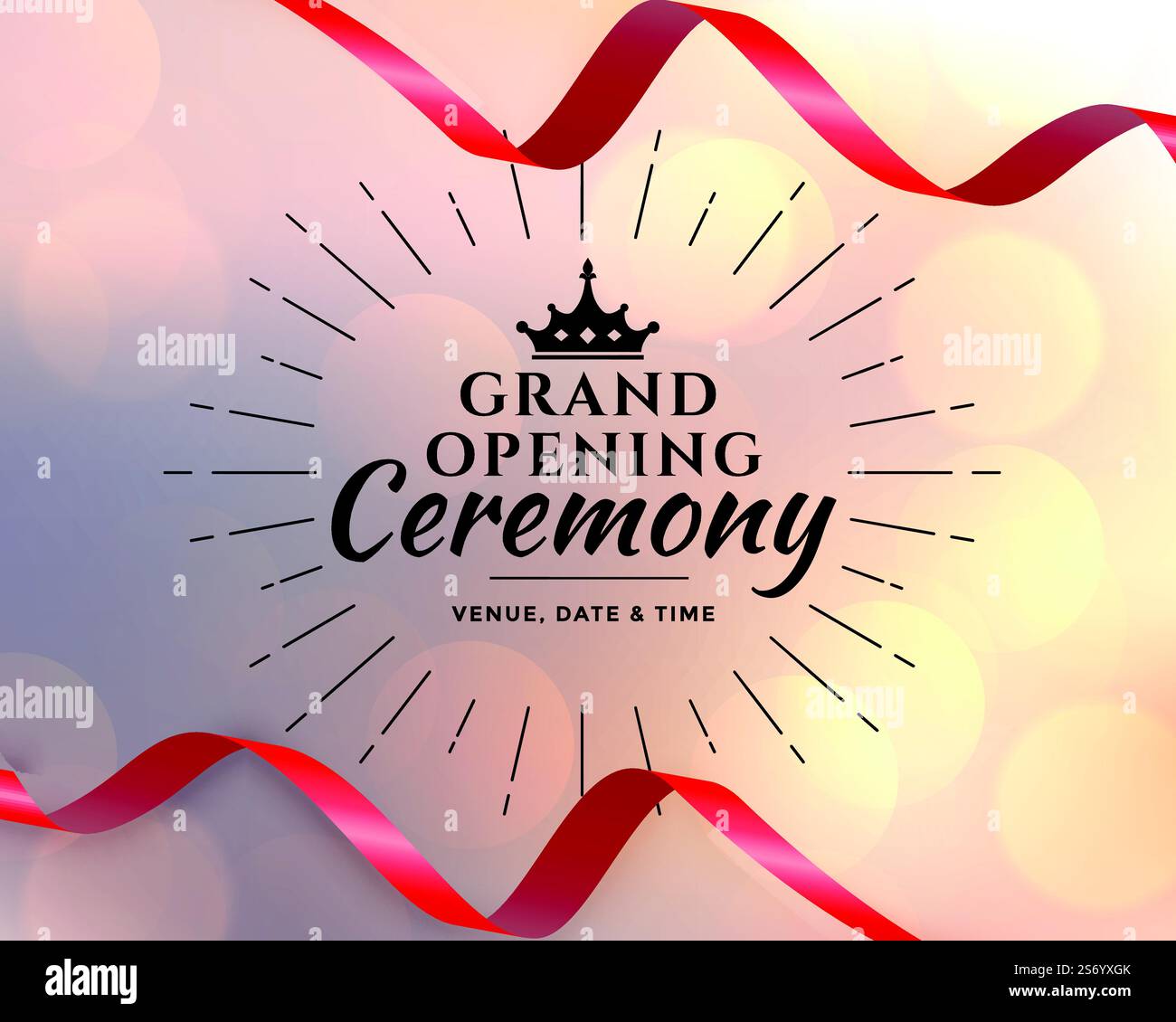 grand opening event ceremony template design Stock Vector Image & Art ...