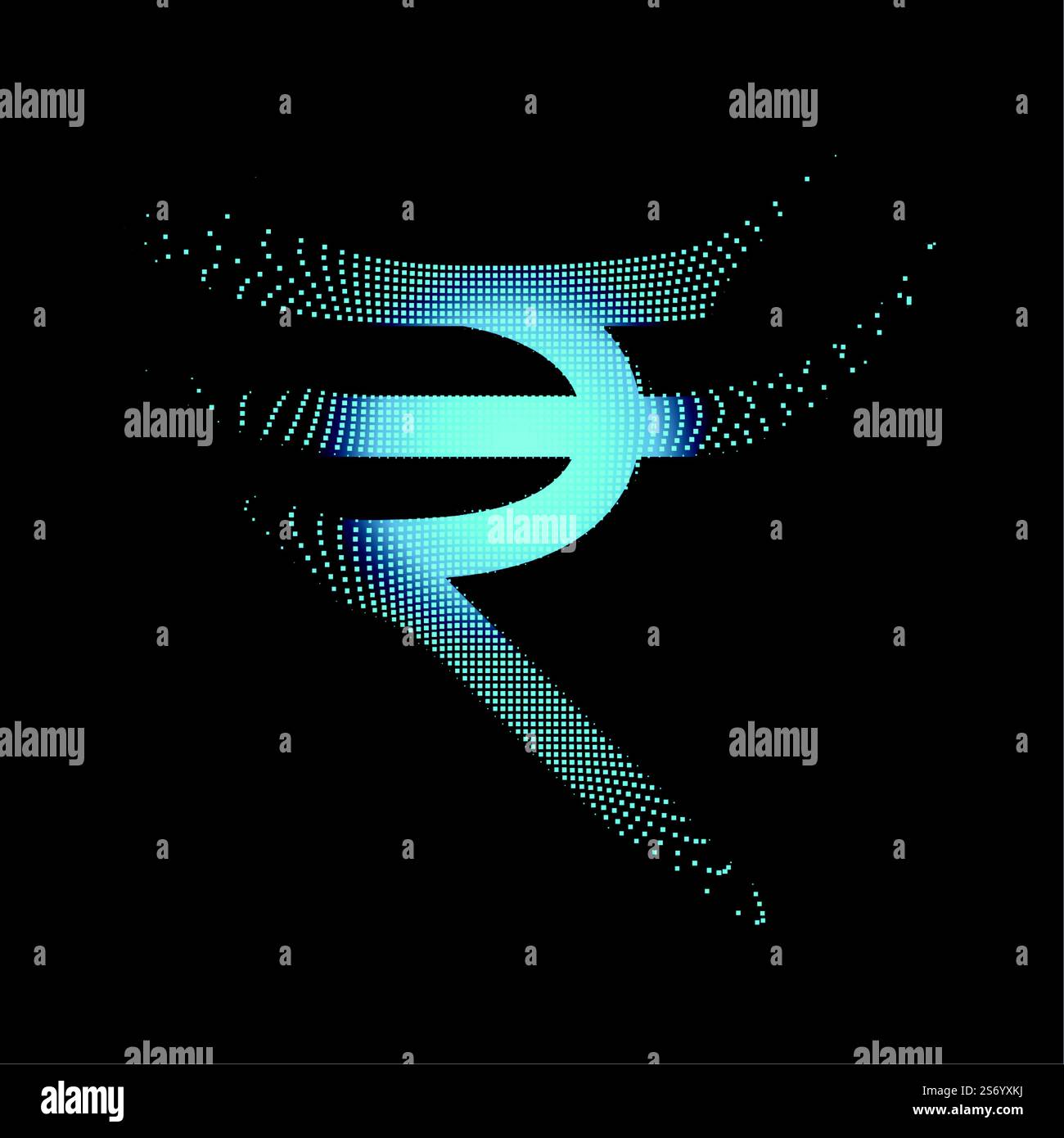 digital rupee symbol made with particles Stock Vector Image & Art - Alamy