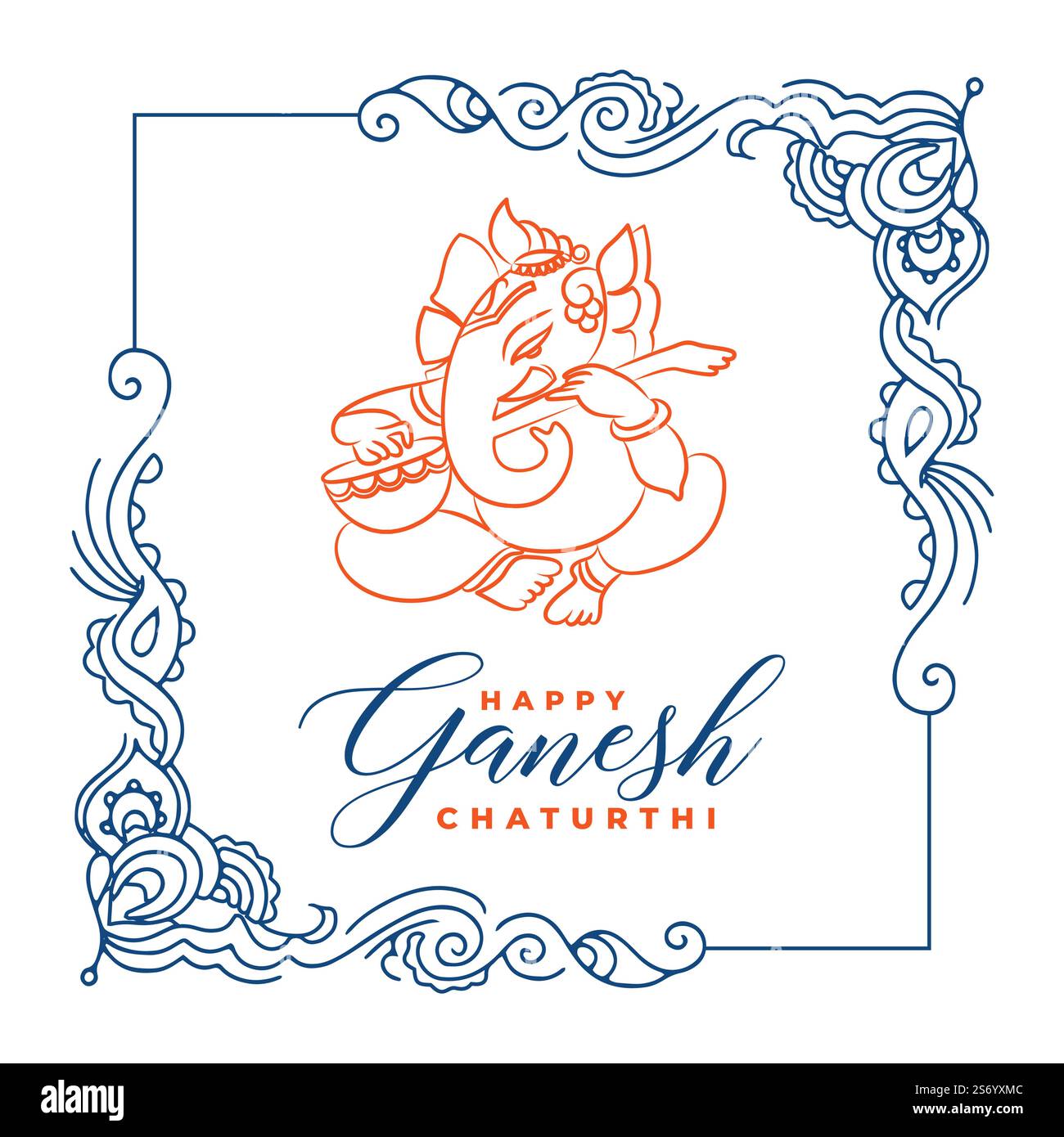 lord ganesha design for ganesh chaturthi greeting Stock Vector Image ...