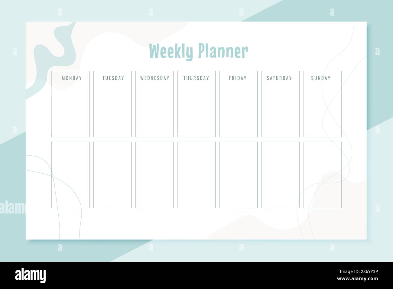 weekly planner goals template in elegant style Stock Vector Image & Art ...