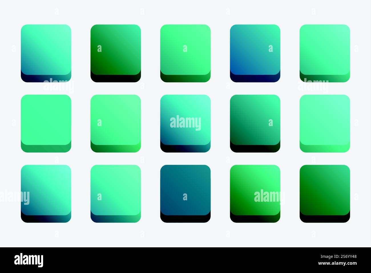 turquoise color combination gradient set Stock Vector Image & Art - Alamy